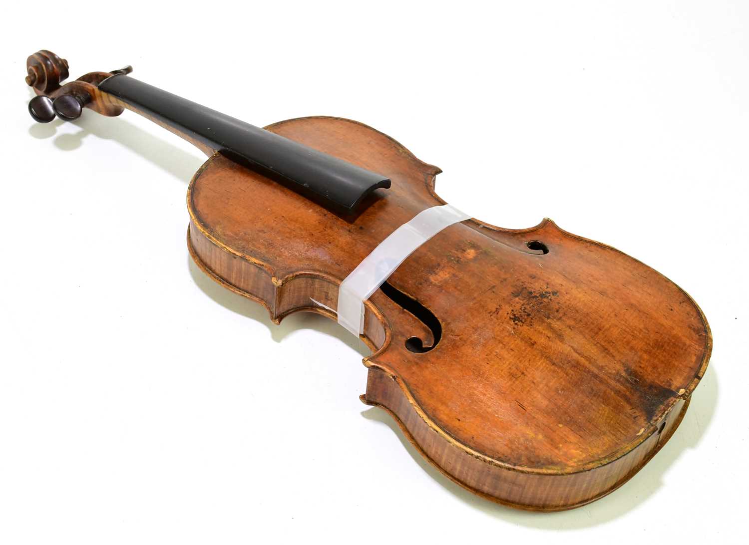 Lot 1006 - A full size violin for restoration,