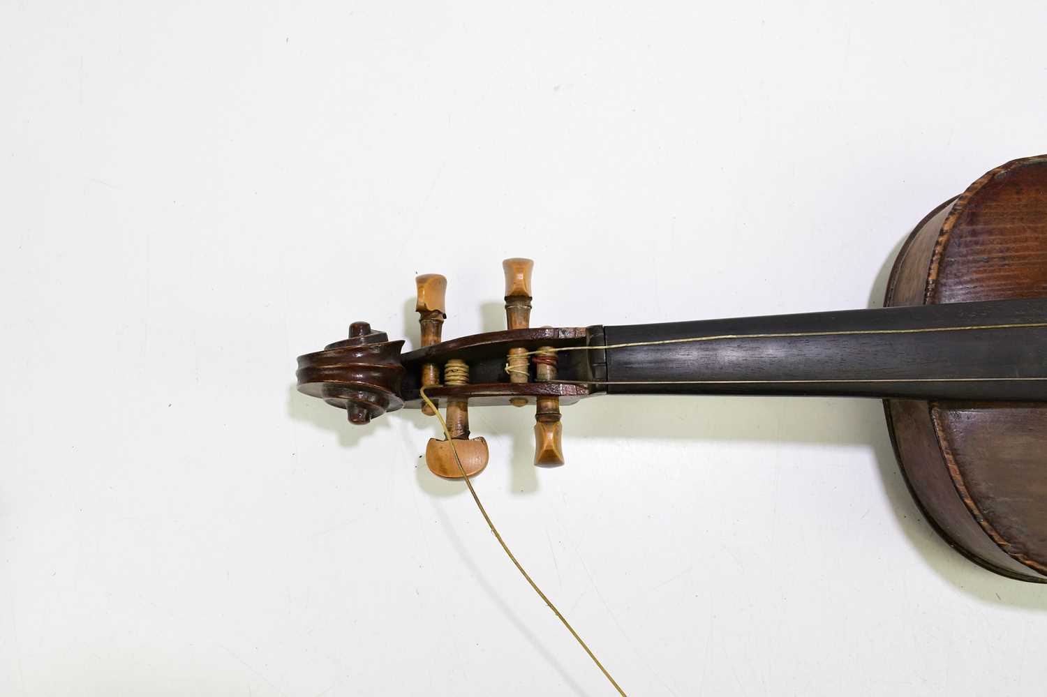 Lot 1025 - A small full size violin for restoration,