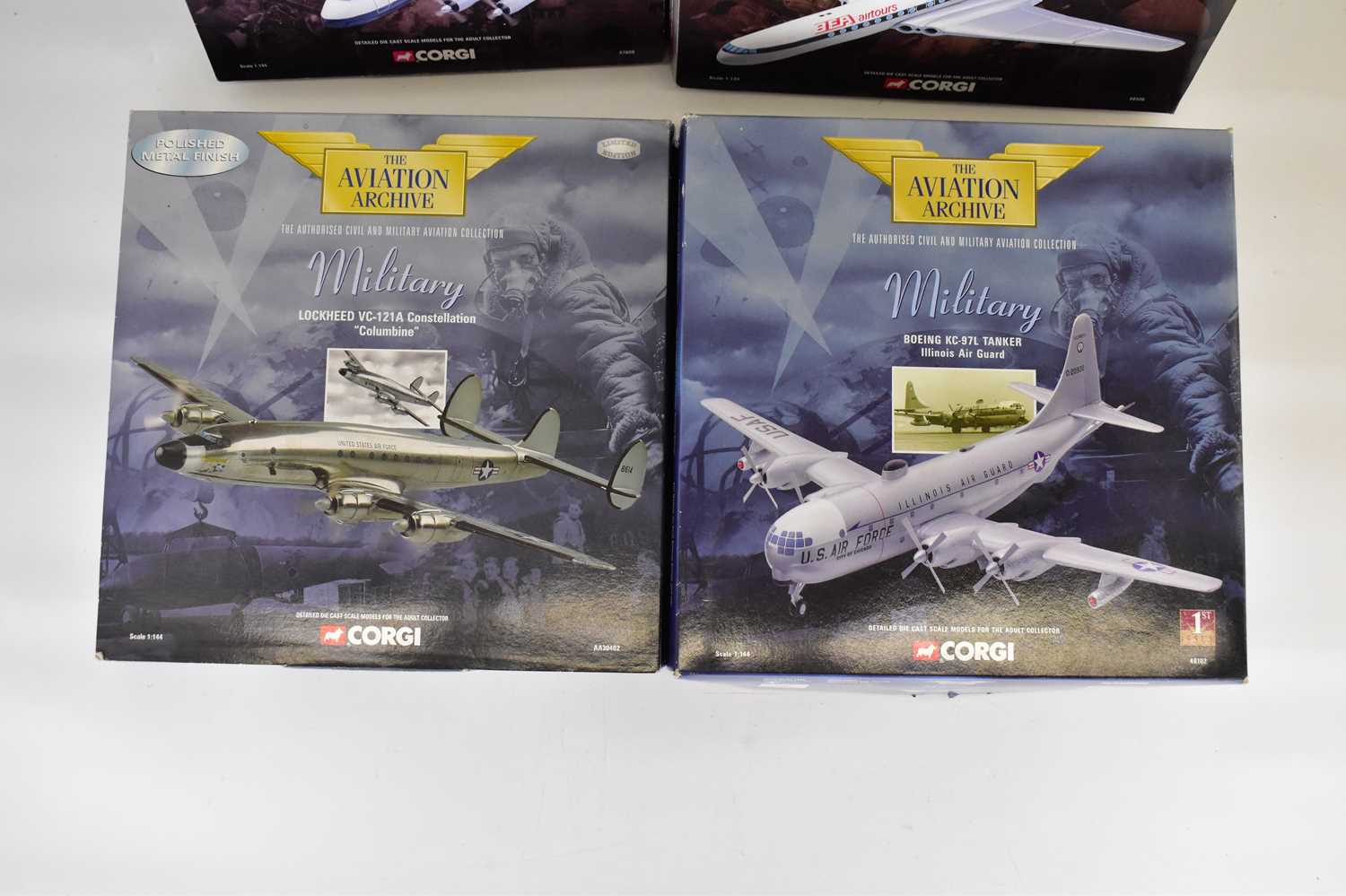 Lot 362 - CORGI; four boxed military aeroplane models