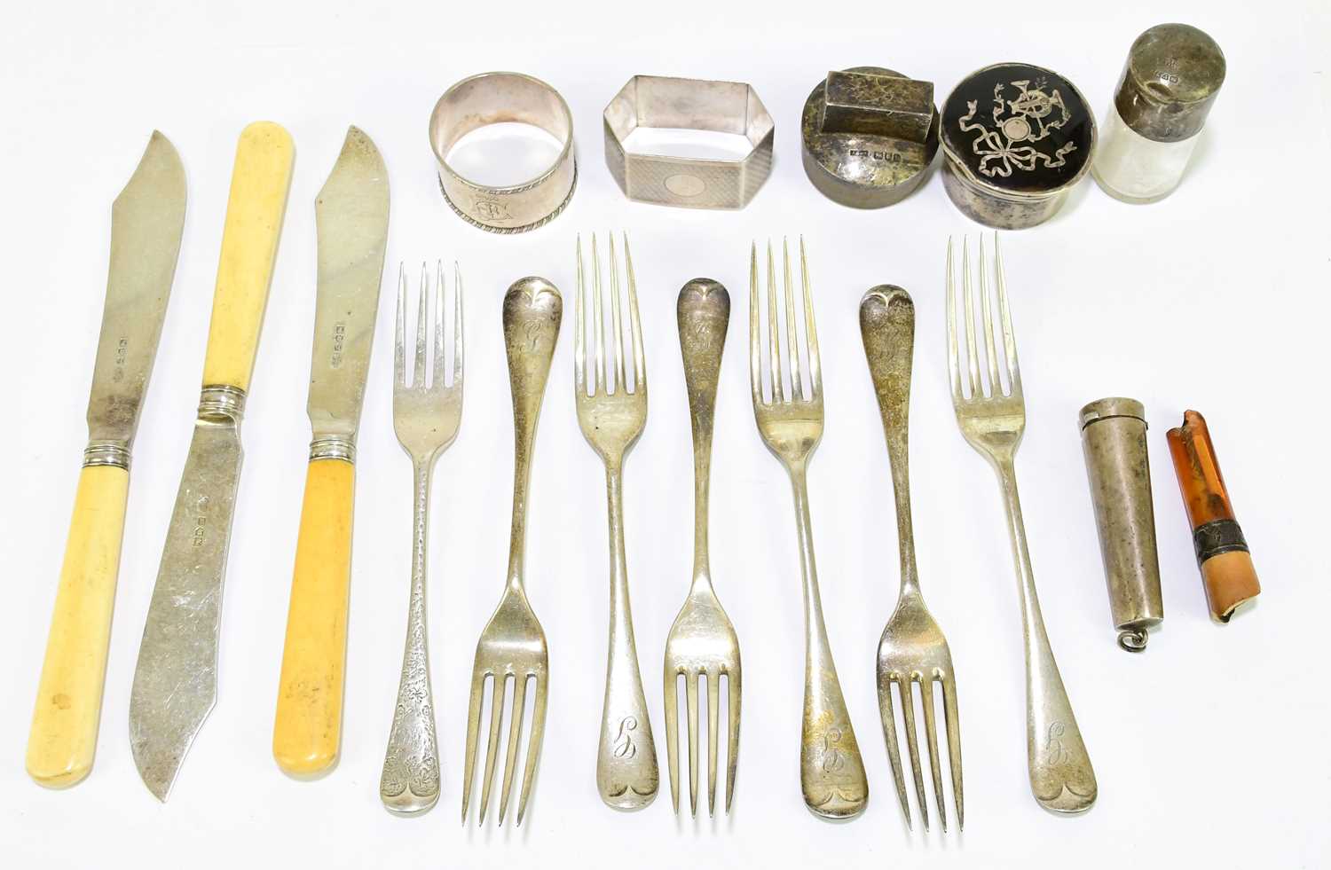 Lot 1169 - JOHN ROUND & SONS LTD; five hallmarked