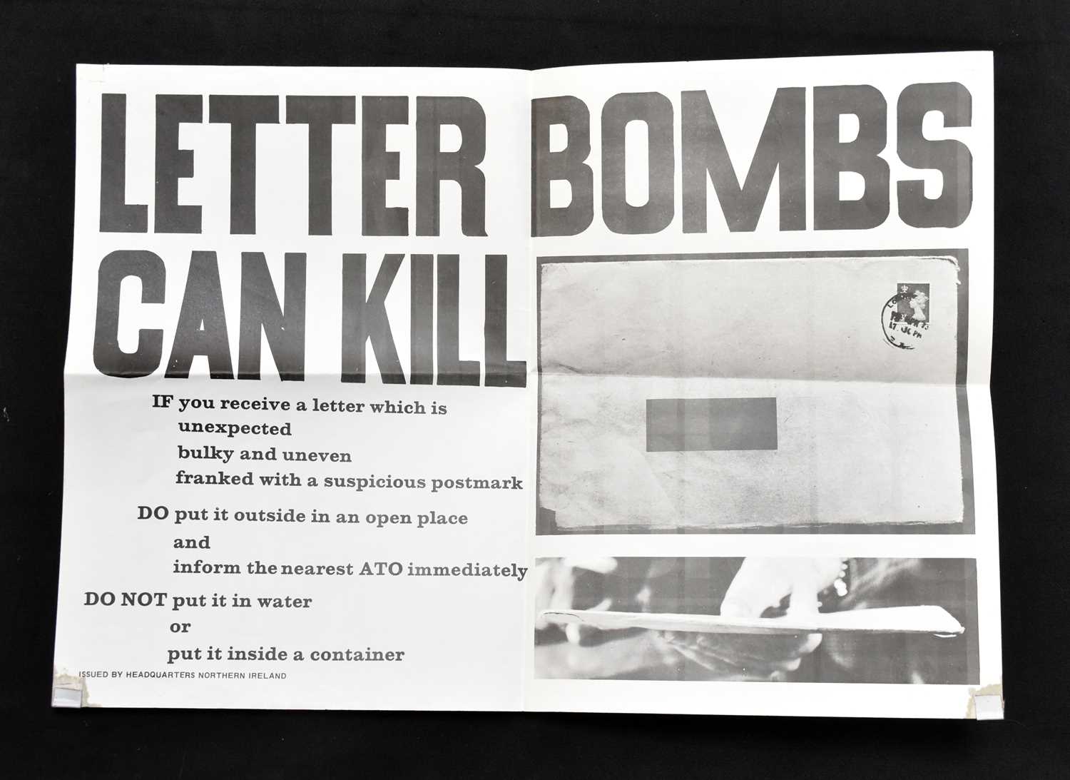 Lot 917 - NORTHERN IRELAND PROPAGANDA POSTER; 'LETTER