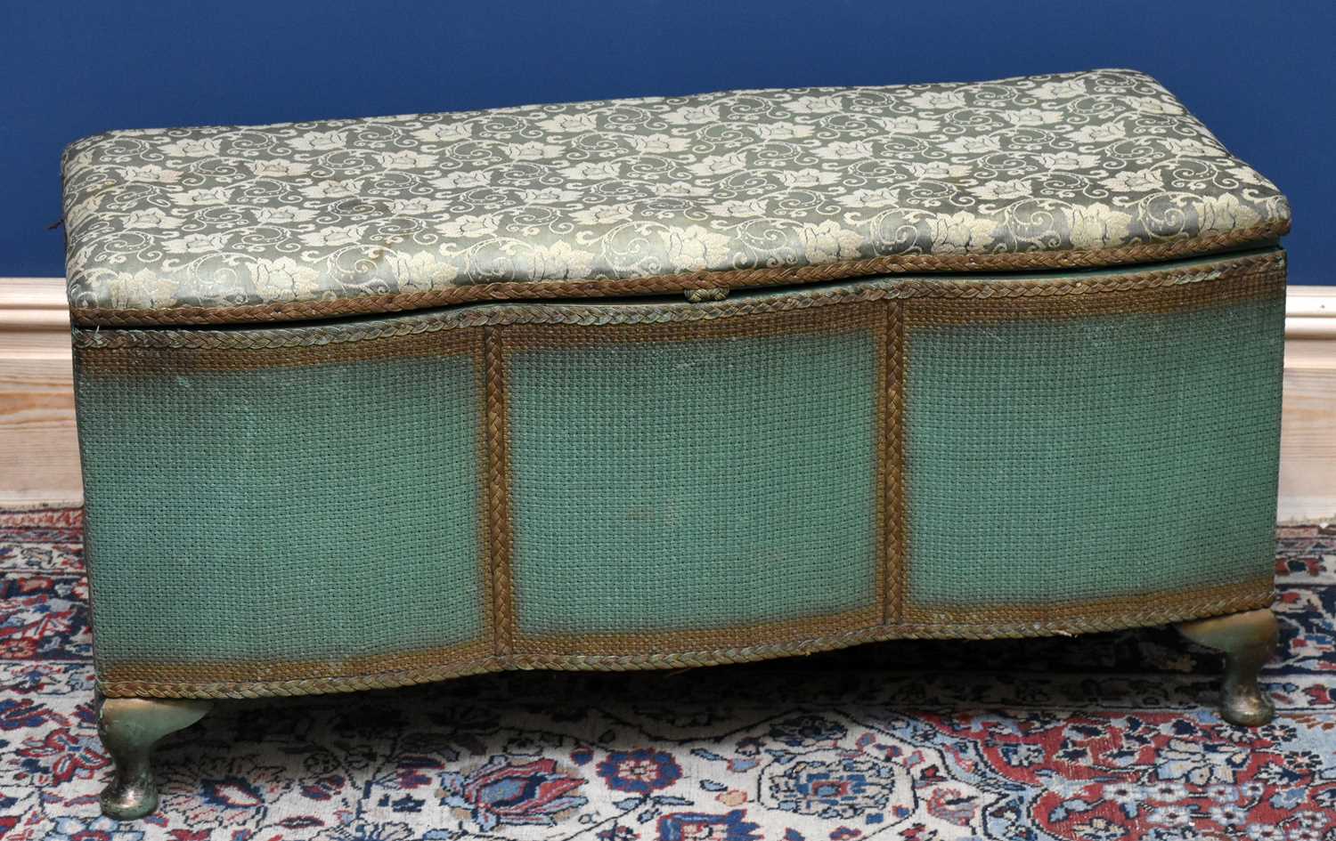 Lot 2950 - A Lloyd Loom blanket box, height 43cm,