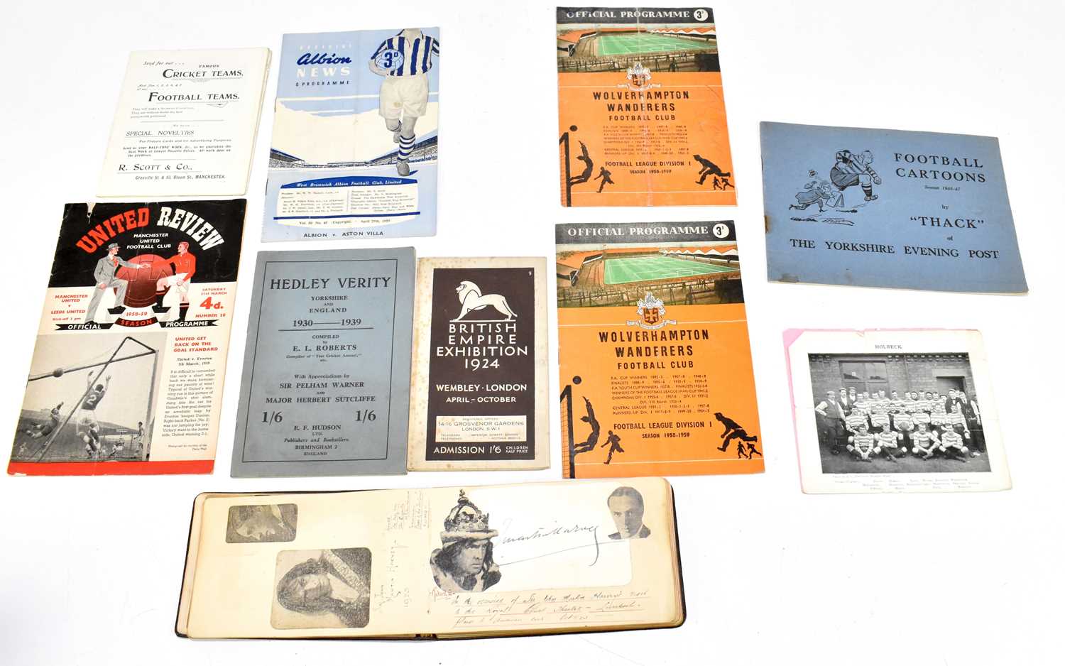 Lot 694 - An autograph book containing various