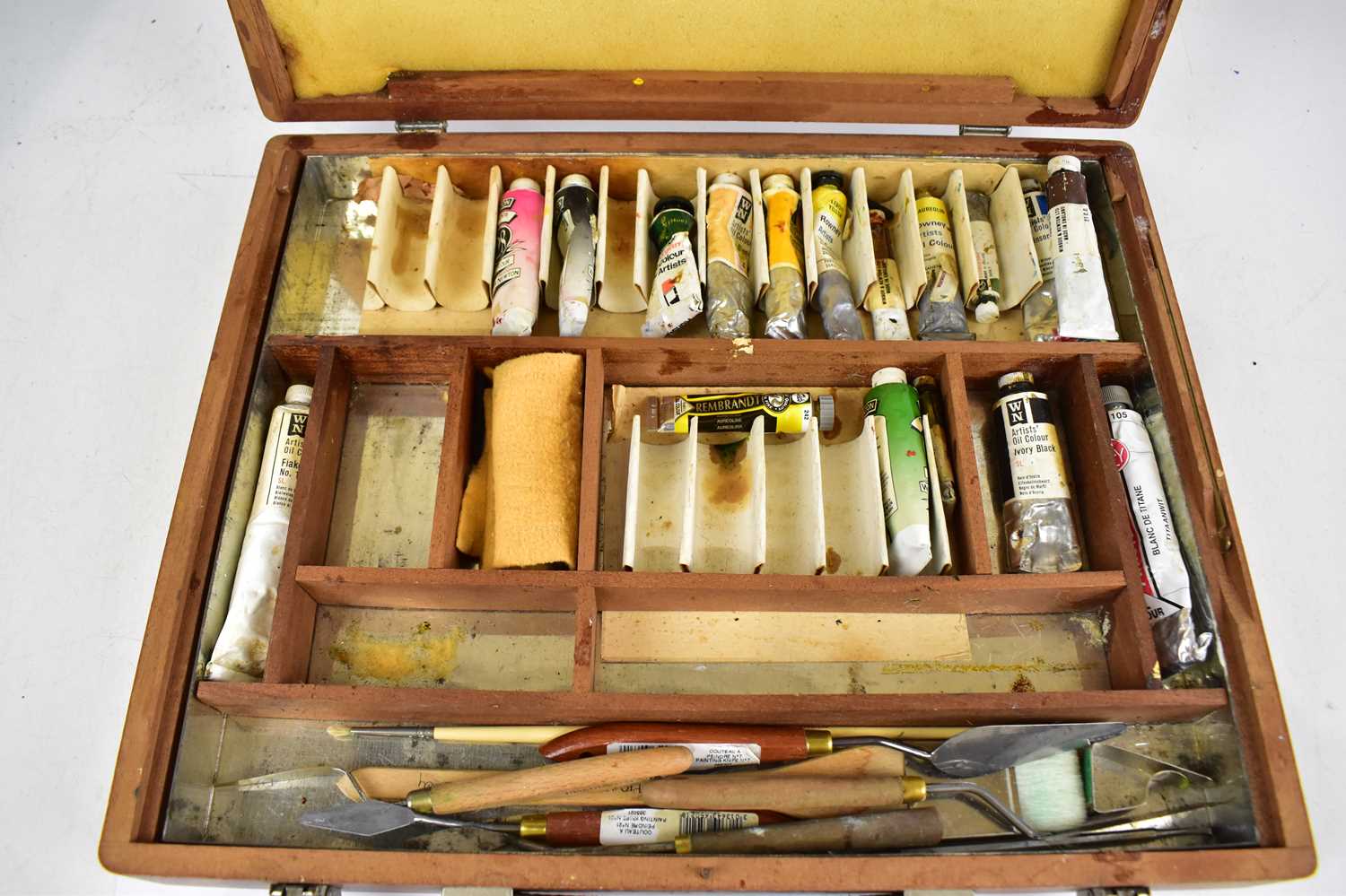 Lot 171 - Two 1970s artist boxes, with contents.