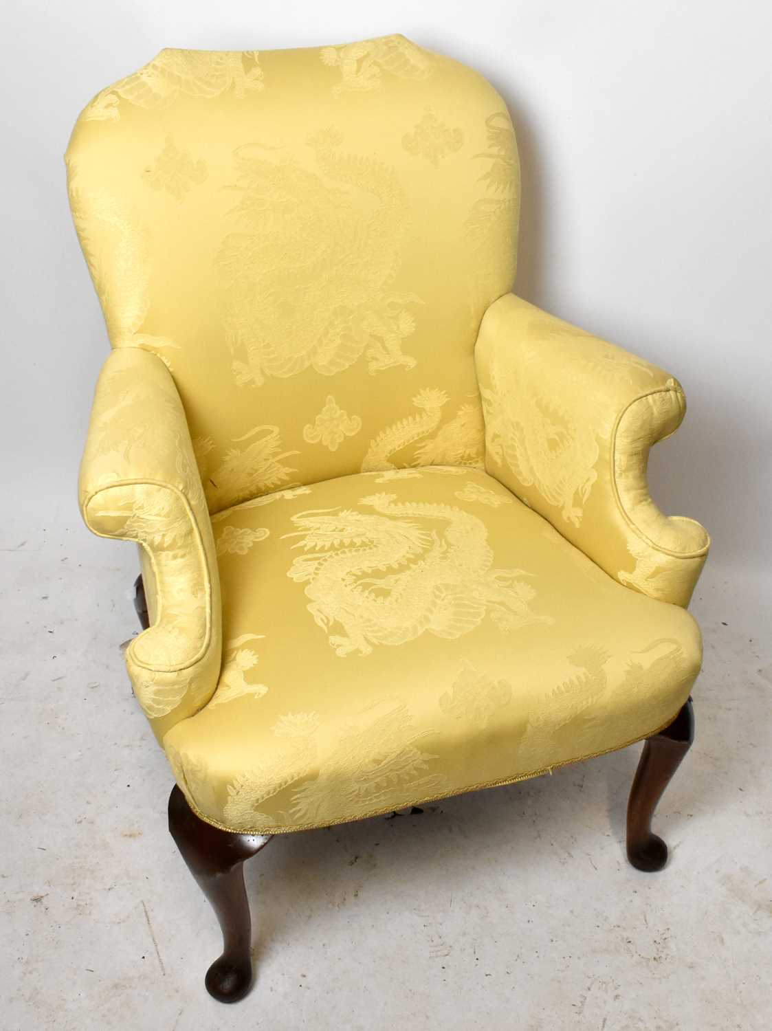 Lot 1607 - A George II style mahogany library chair