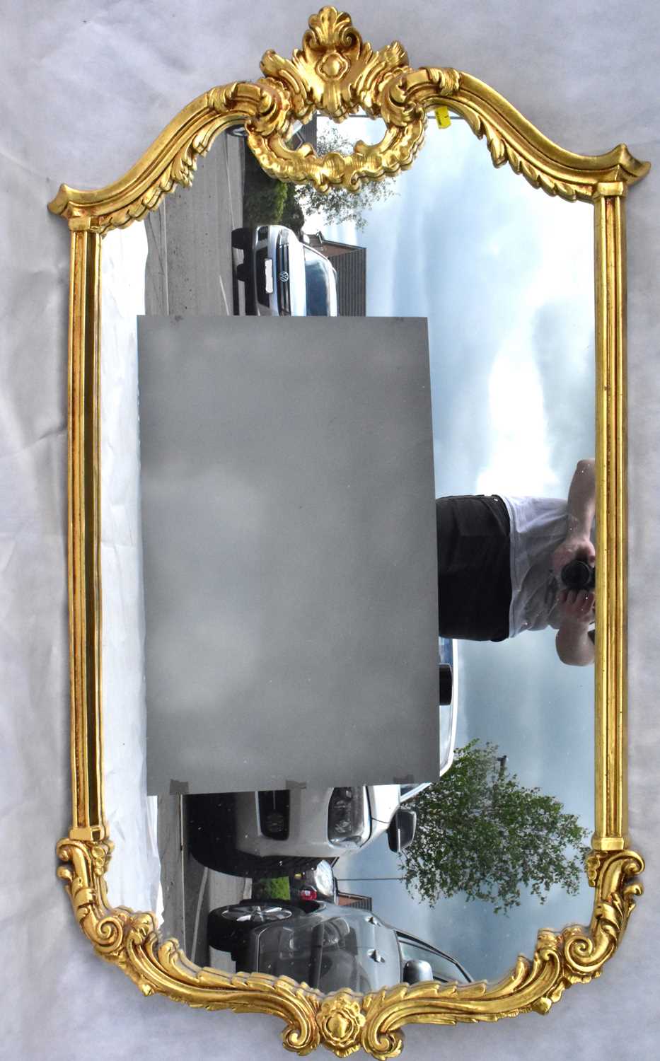 Lot 120 - A. W. MORRIS MIRRORS; a large gilt wood wall