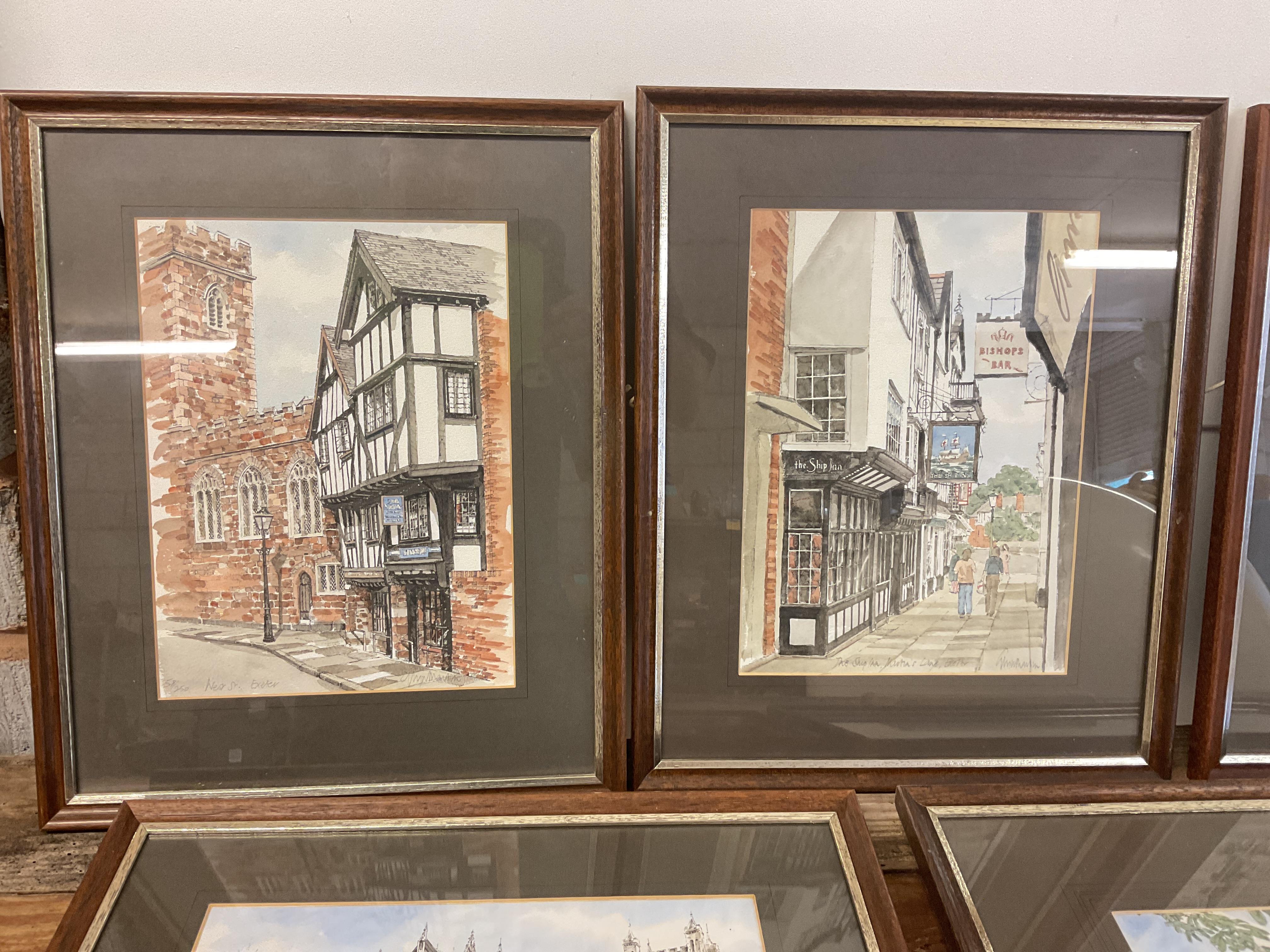 Lot 117 - GLYN MARTIN; a series of local Exeter prints