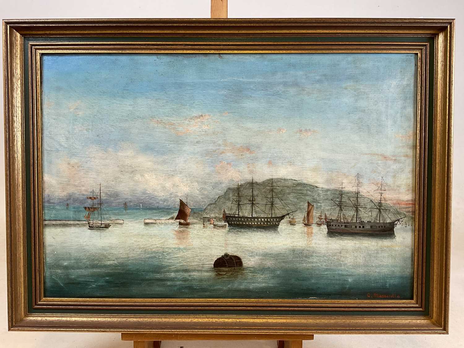 Lot 173 - G MASSARELLA; oil on canvas, early 19th