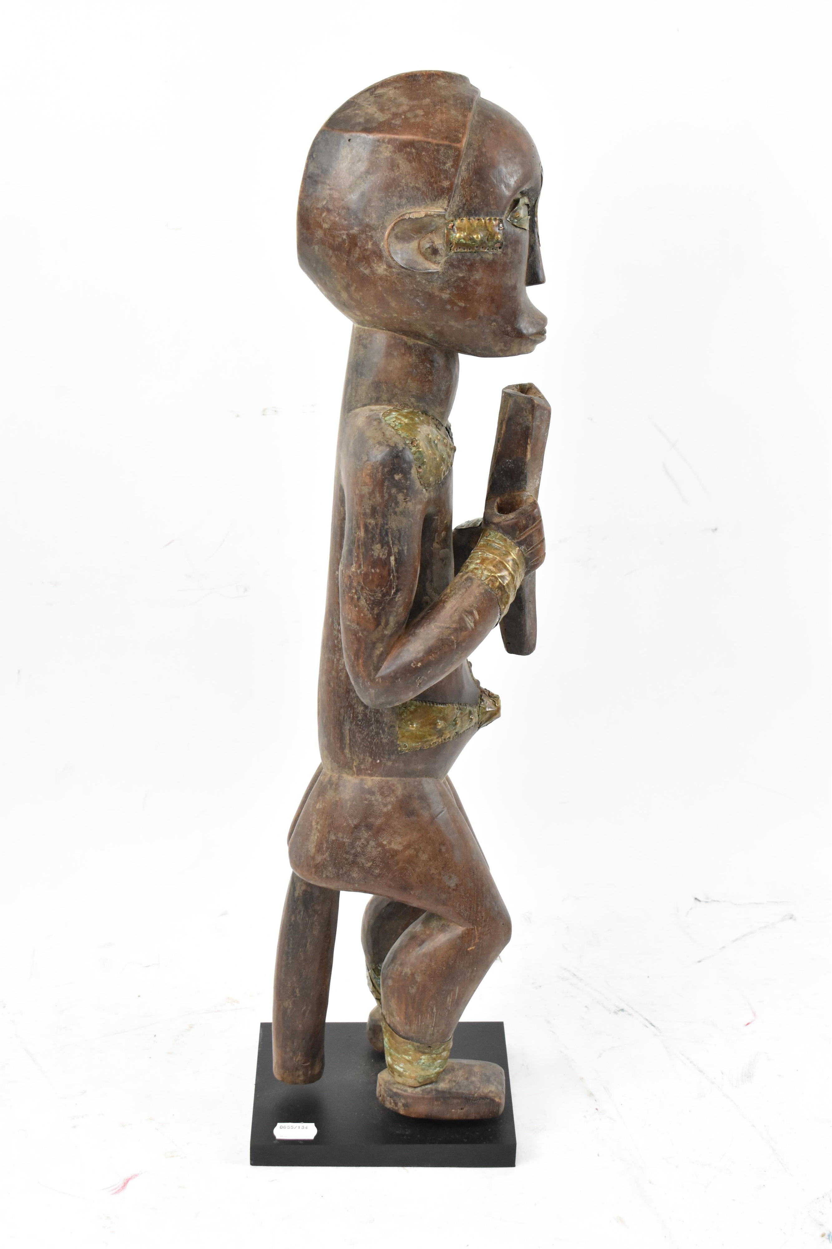 Lot 25 - A Fang reliquary figure, Gabon, applied with