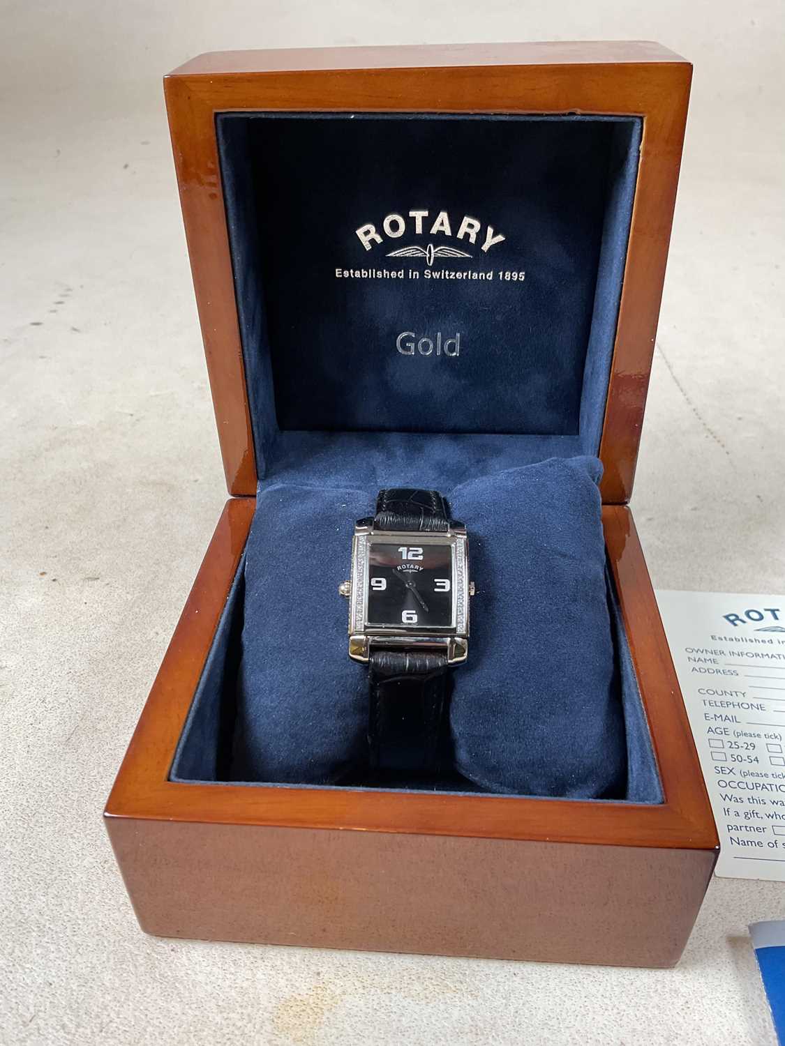 Lot 364 - ROTARY; a Reverso dual time diamond set