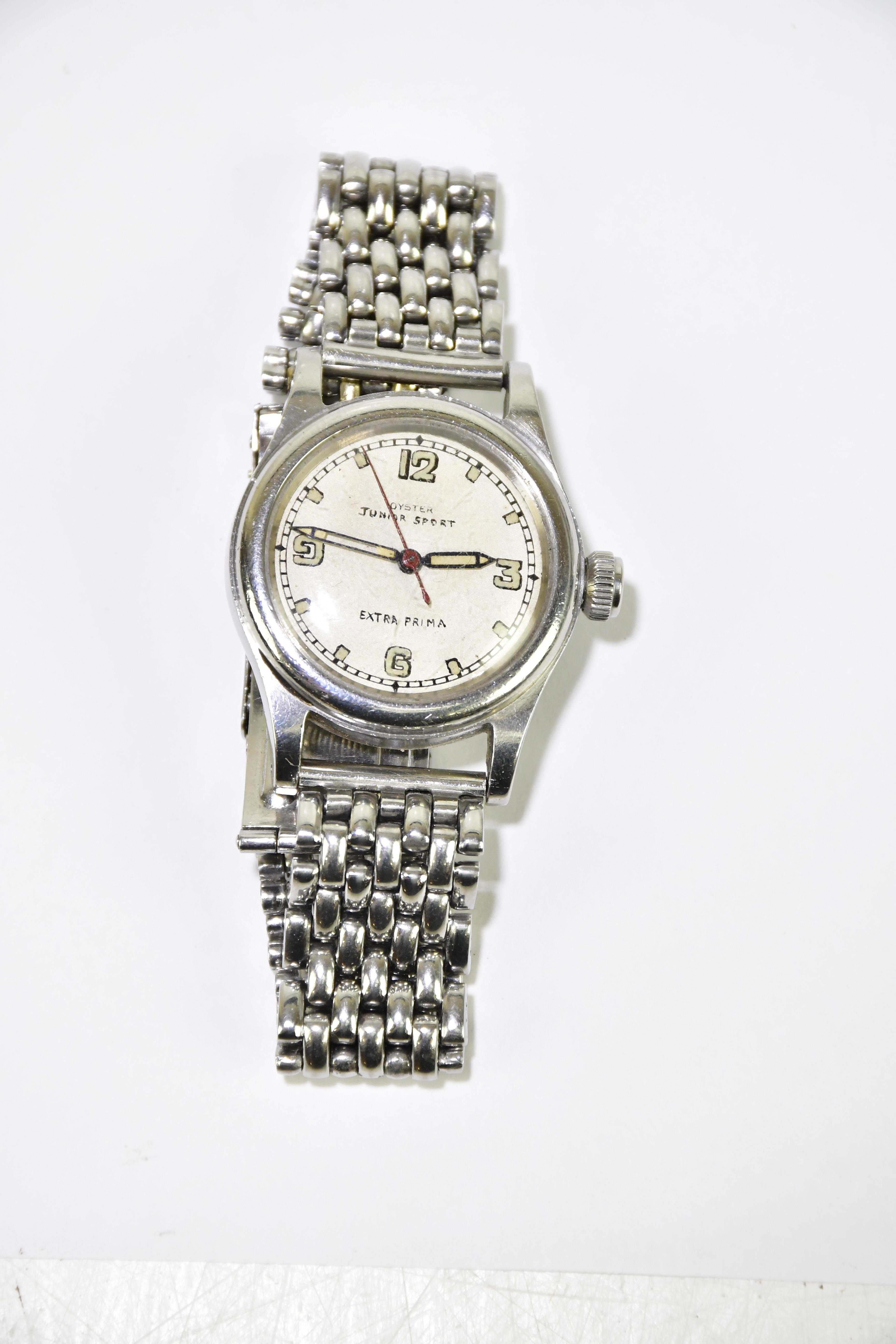 Lot 455 - ROLEX; an Oyster Junior Sport Extra Prima