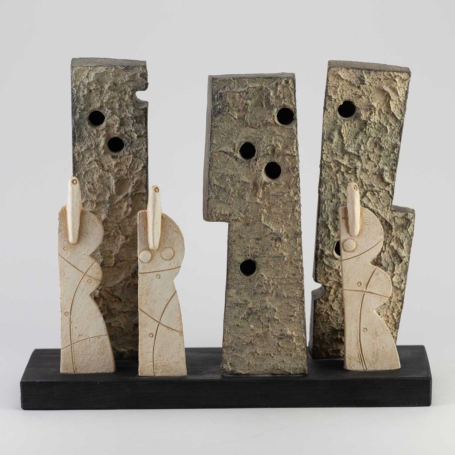Lot 485 - JOHN MALTBY (1936-2020); 'Rocks and Figures',