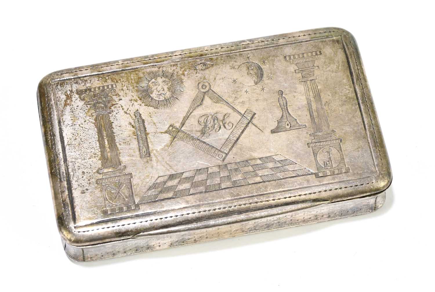 Lot 2482 - A 19th century French silver snuff box of