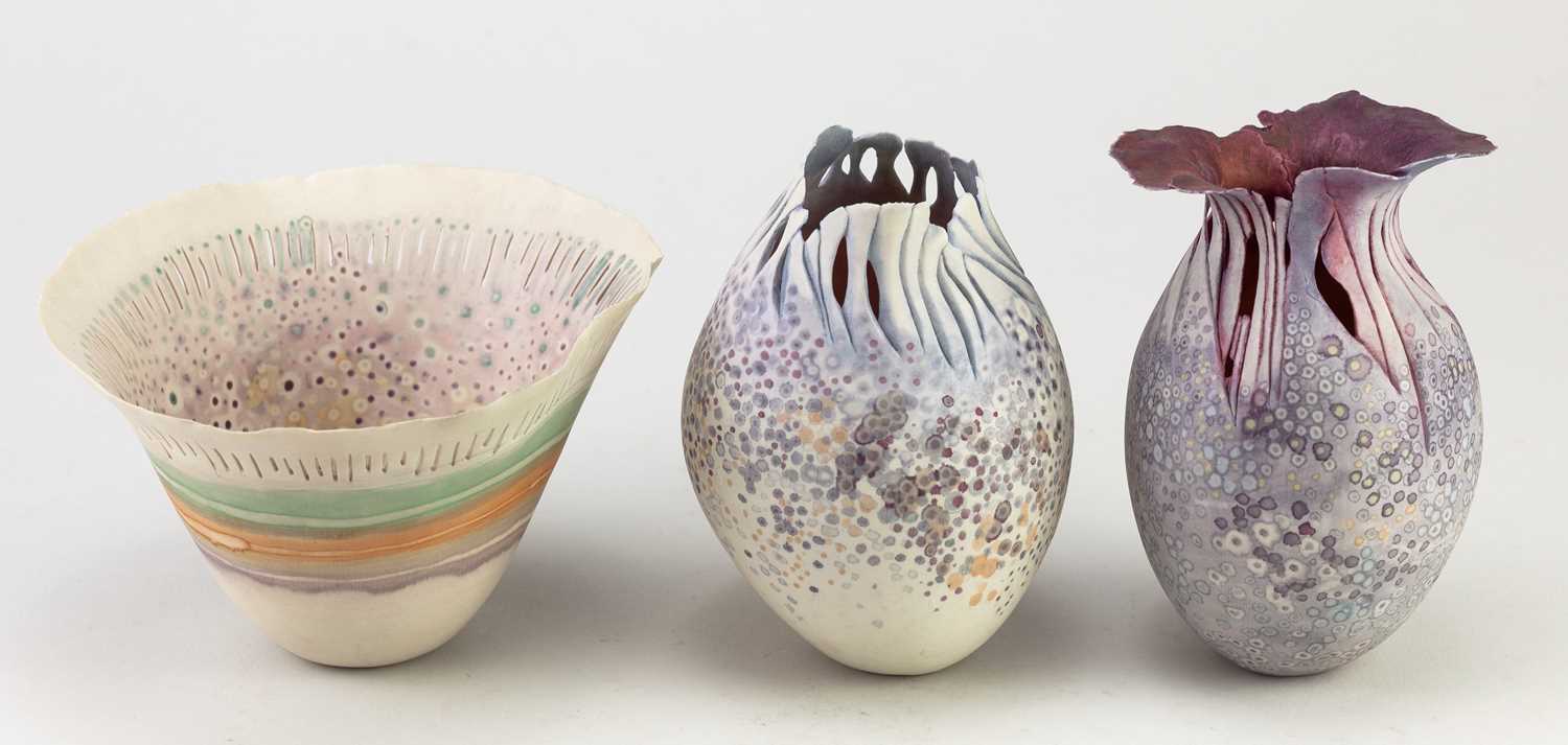 Lot 545 - MARIA STEWART (born 1940); a porcelain vase
