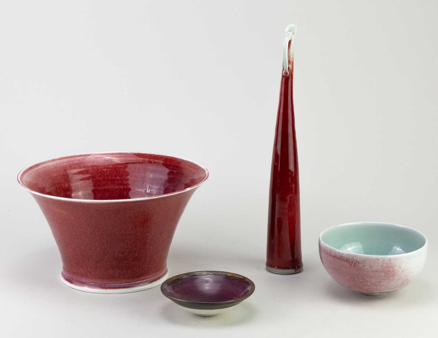 Lot 345 - EDDIE CURTIS (born 1953); a tall slender jug