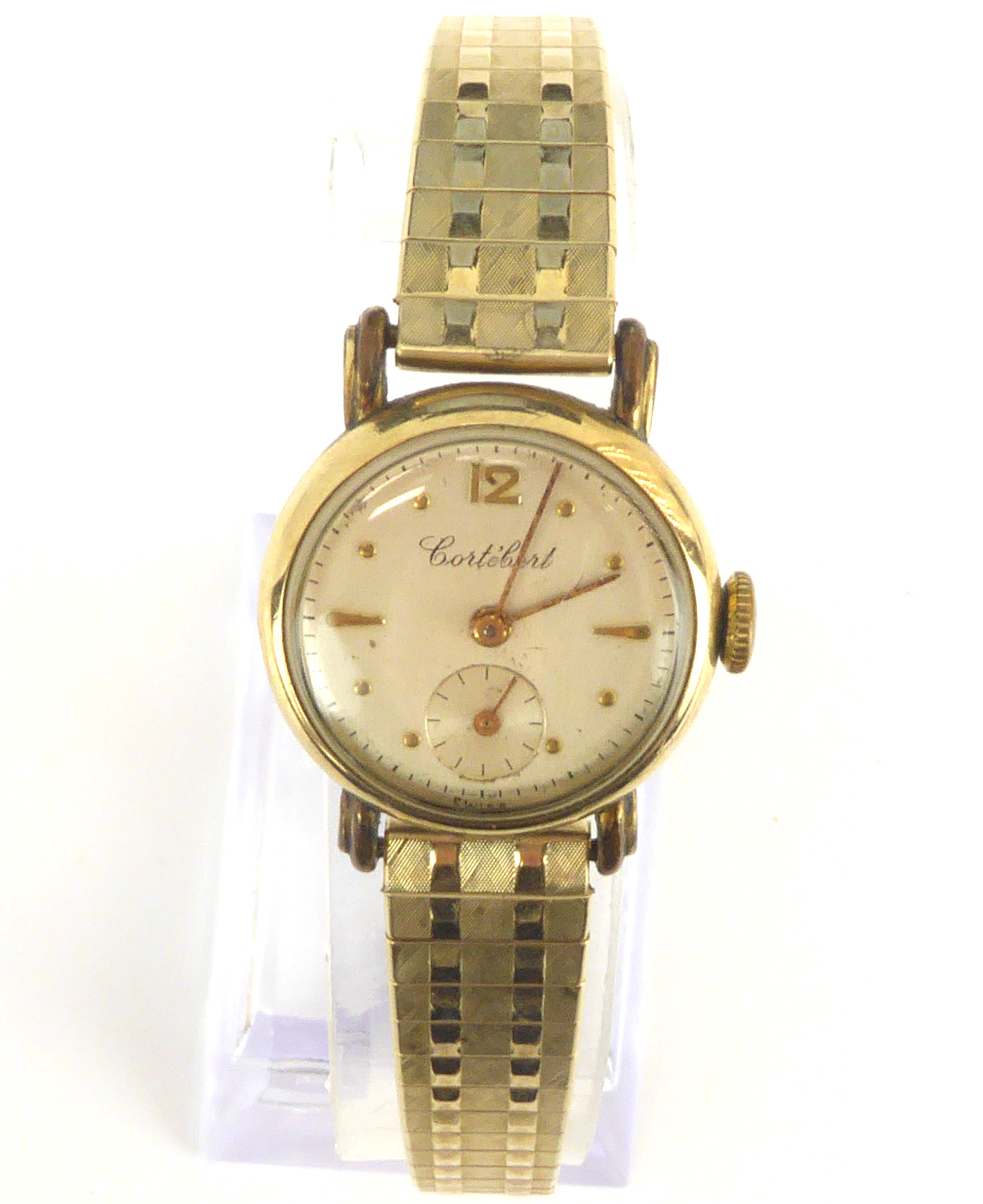 Lot 1293 - CORTEBERT; a ladies' vintage gold plated