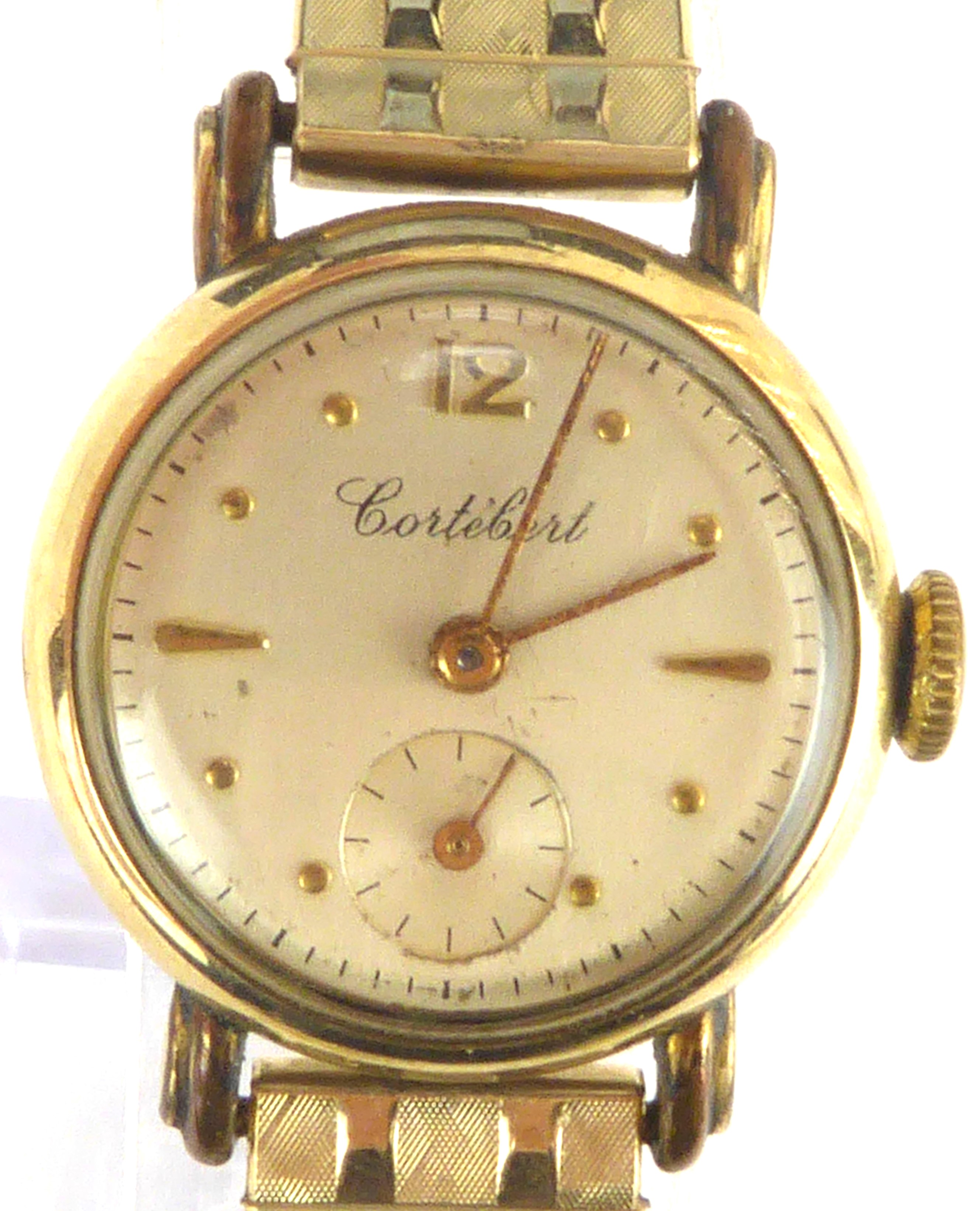 Lot 1293 - CORTEBERT; a ladies' vintage gold plated