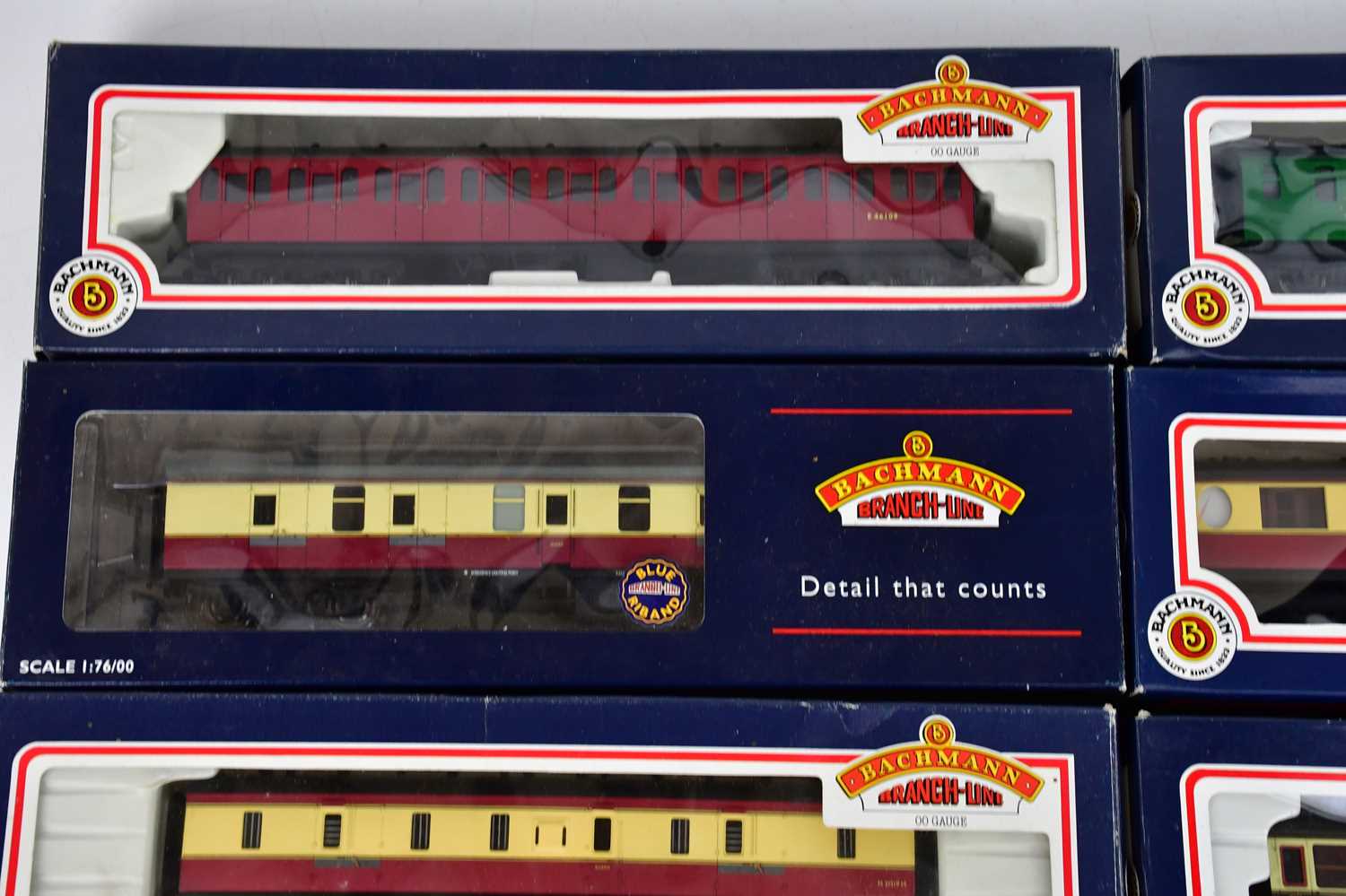 Lot 235 - BACHMANN; nine boxed OO gauge carriages.