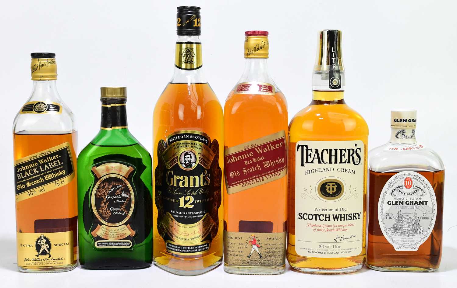 Lot 423 - WHISKY; six bottles of mixed whisky to