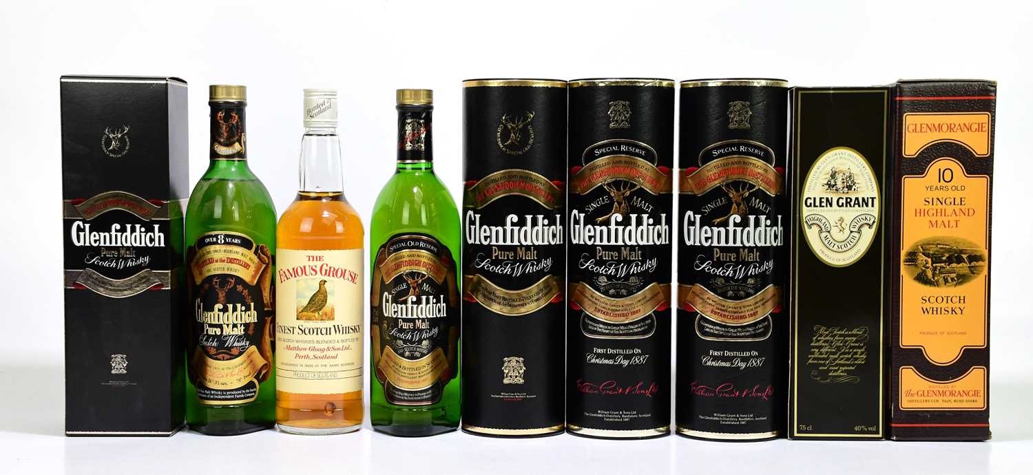 Lot 396 - WHISKY; nine bottles of mixed Scotch whisky