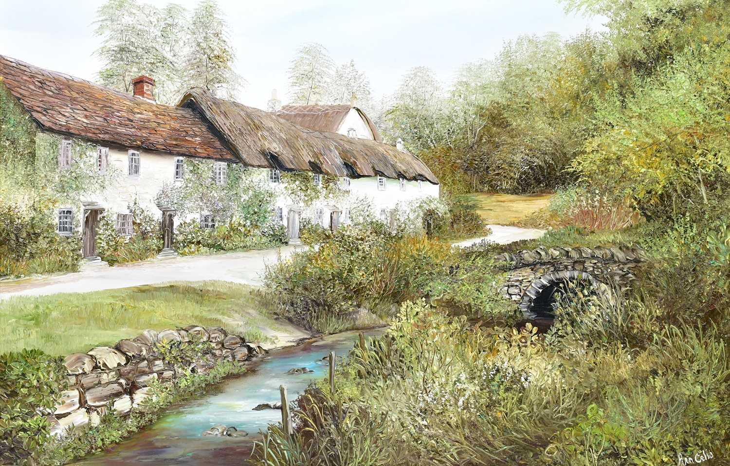 Lot 768 - ANN CELIA FREEMAN; oil on canvas, thatched