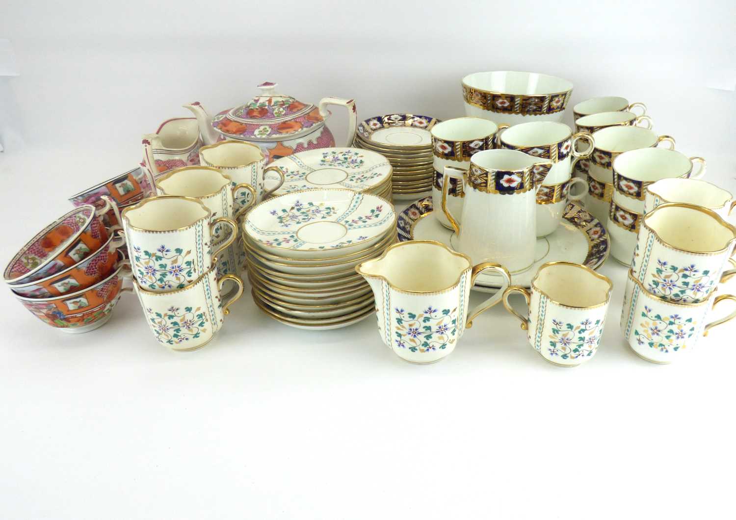 Lot 152 - Three 19th century part tea sets