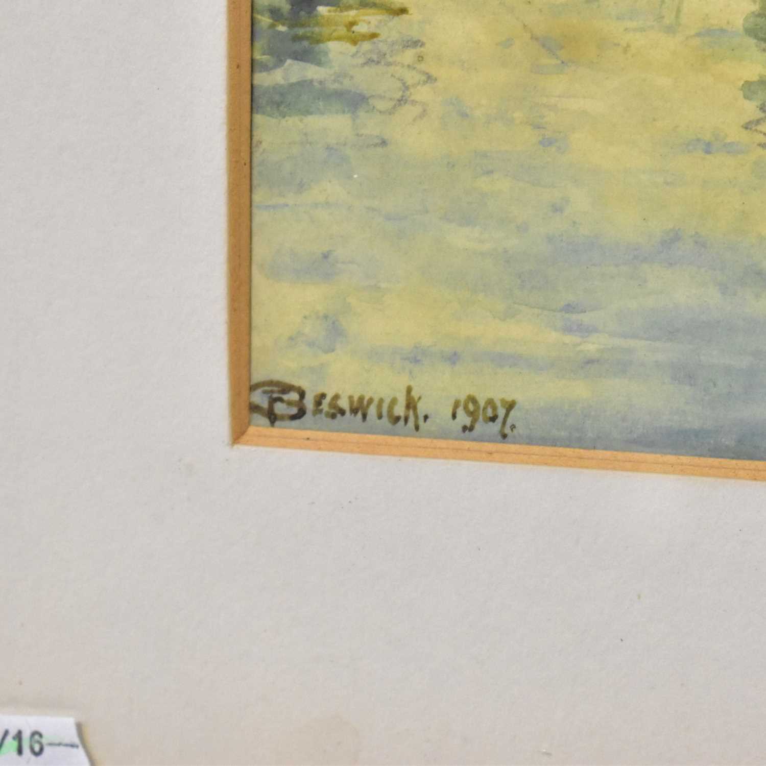 Lot 437 - FRANK BESWICK (1891-1929); watercolour,