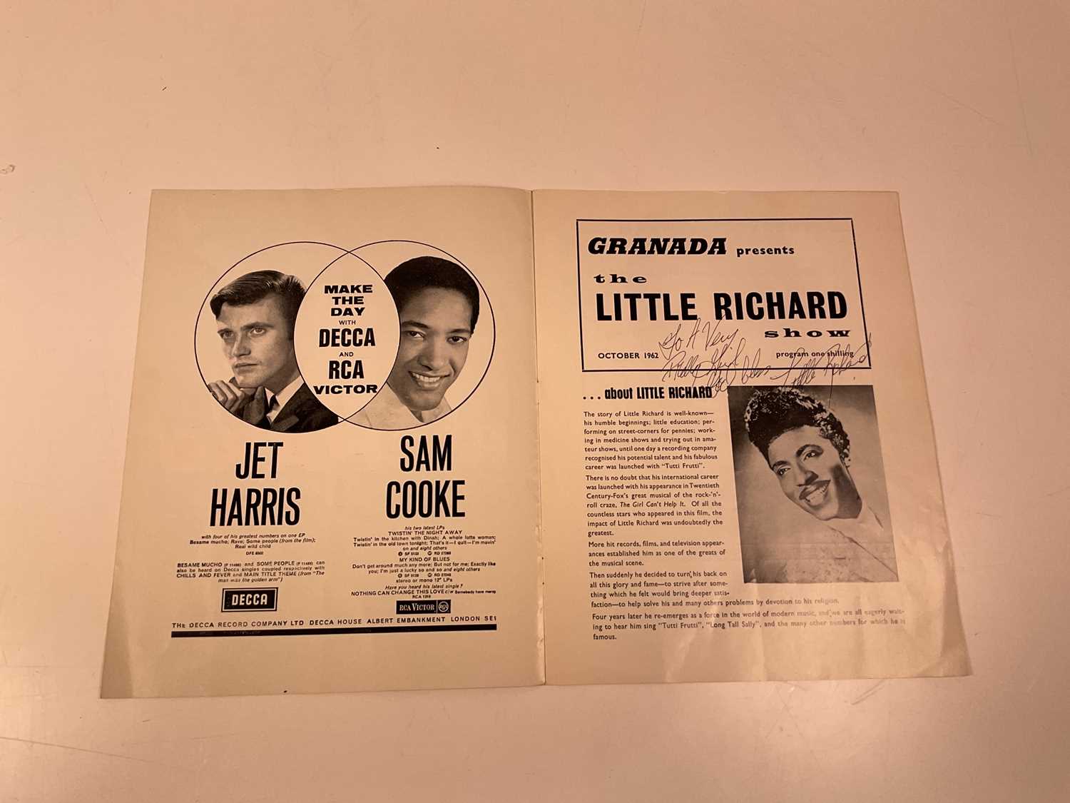 Lot 2098 - LITTLE RICHARD, SAM COOKE AND JET HARRIS; a
