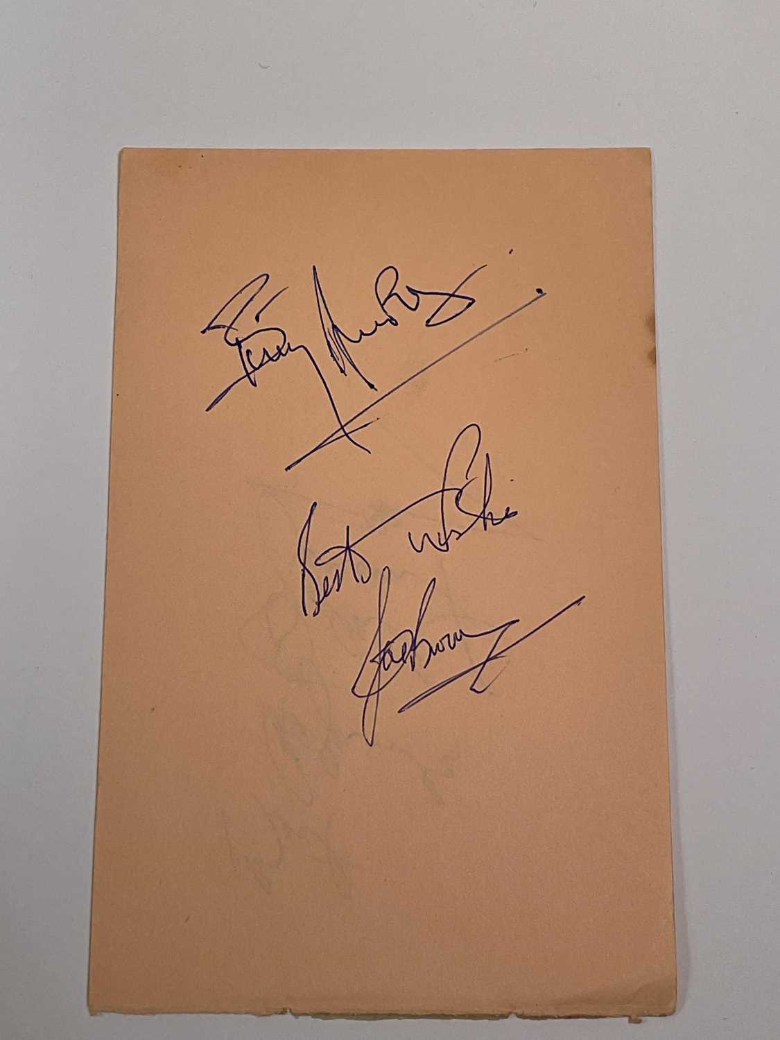 Lot 2035 - GENE VINCENT; a page from an autograph book