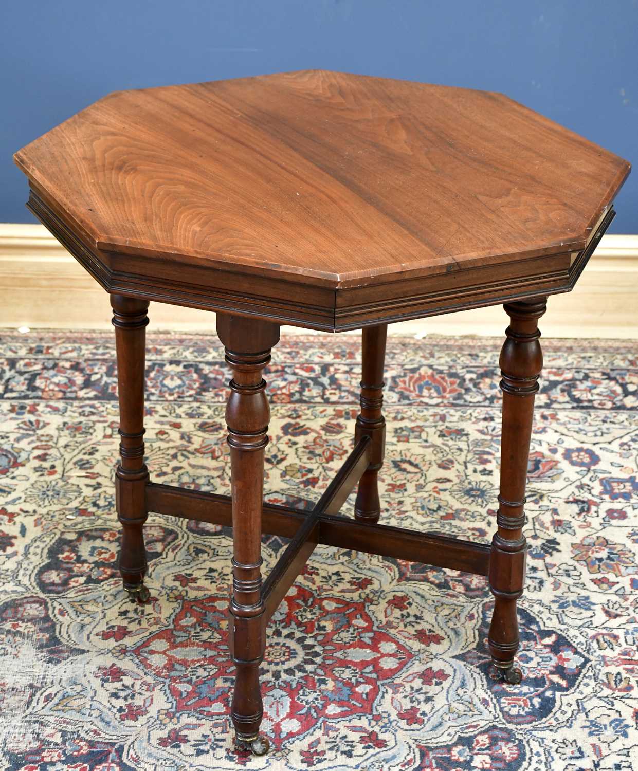 Lot 1642 - A late Victorian mahogany octagonal table,