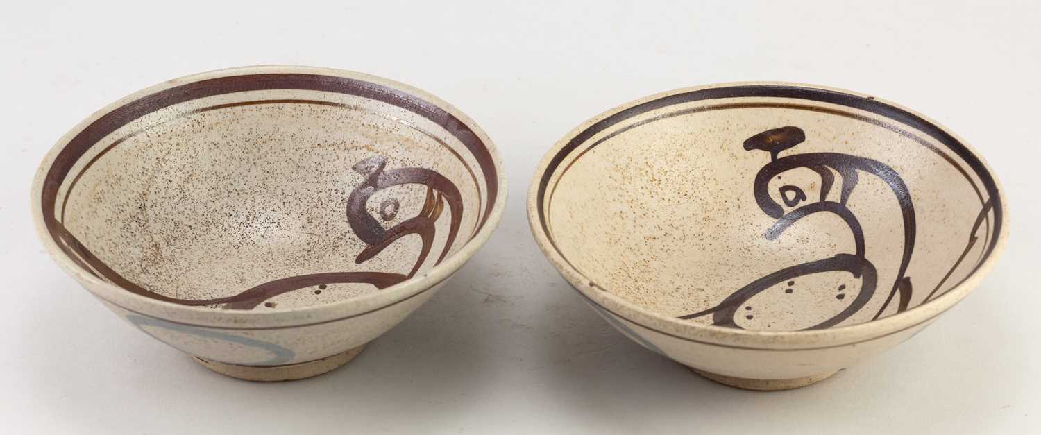 Lot 32 - SVEND BAYER (born 1946); a pair of stoneware