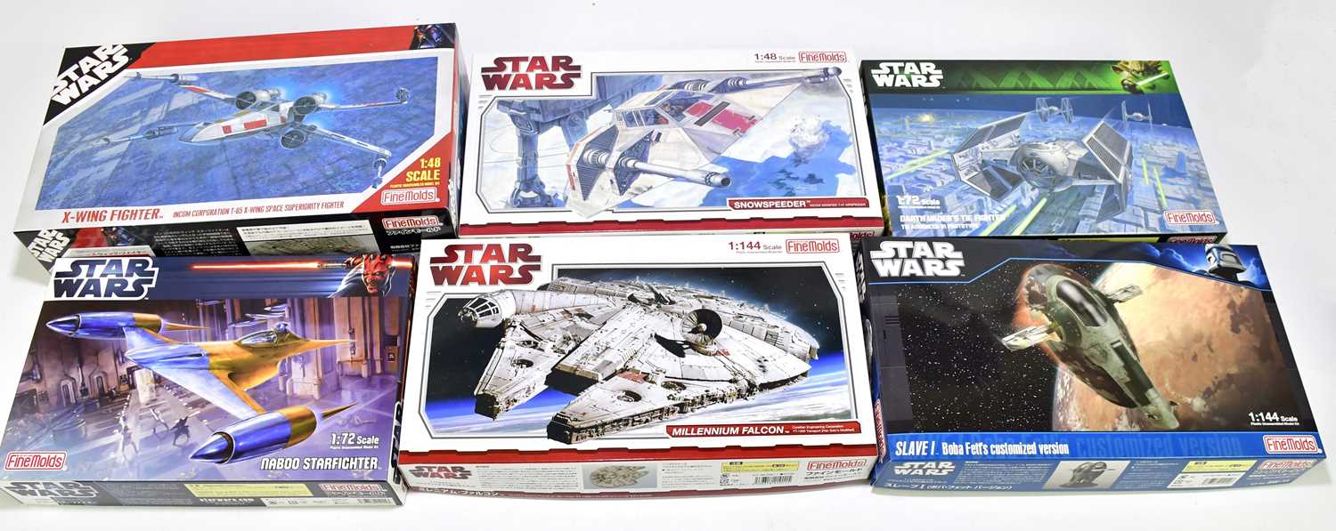 Lot 248 - FINE MOLDS; six boxed Star Wars model kits