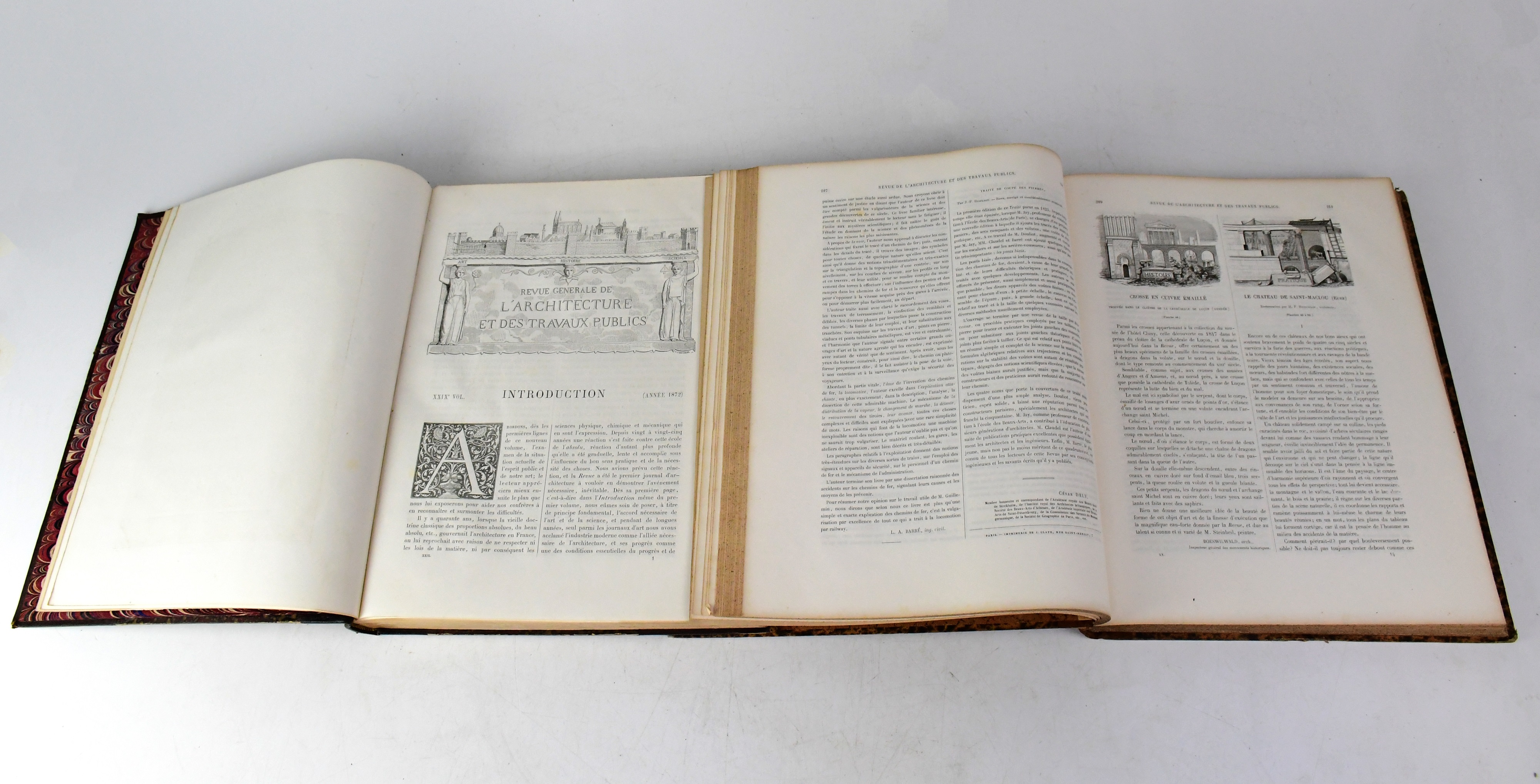 Lot 608 - CÈSAR DALY; two volumes of 'Revue Générale