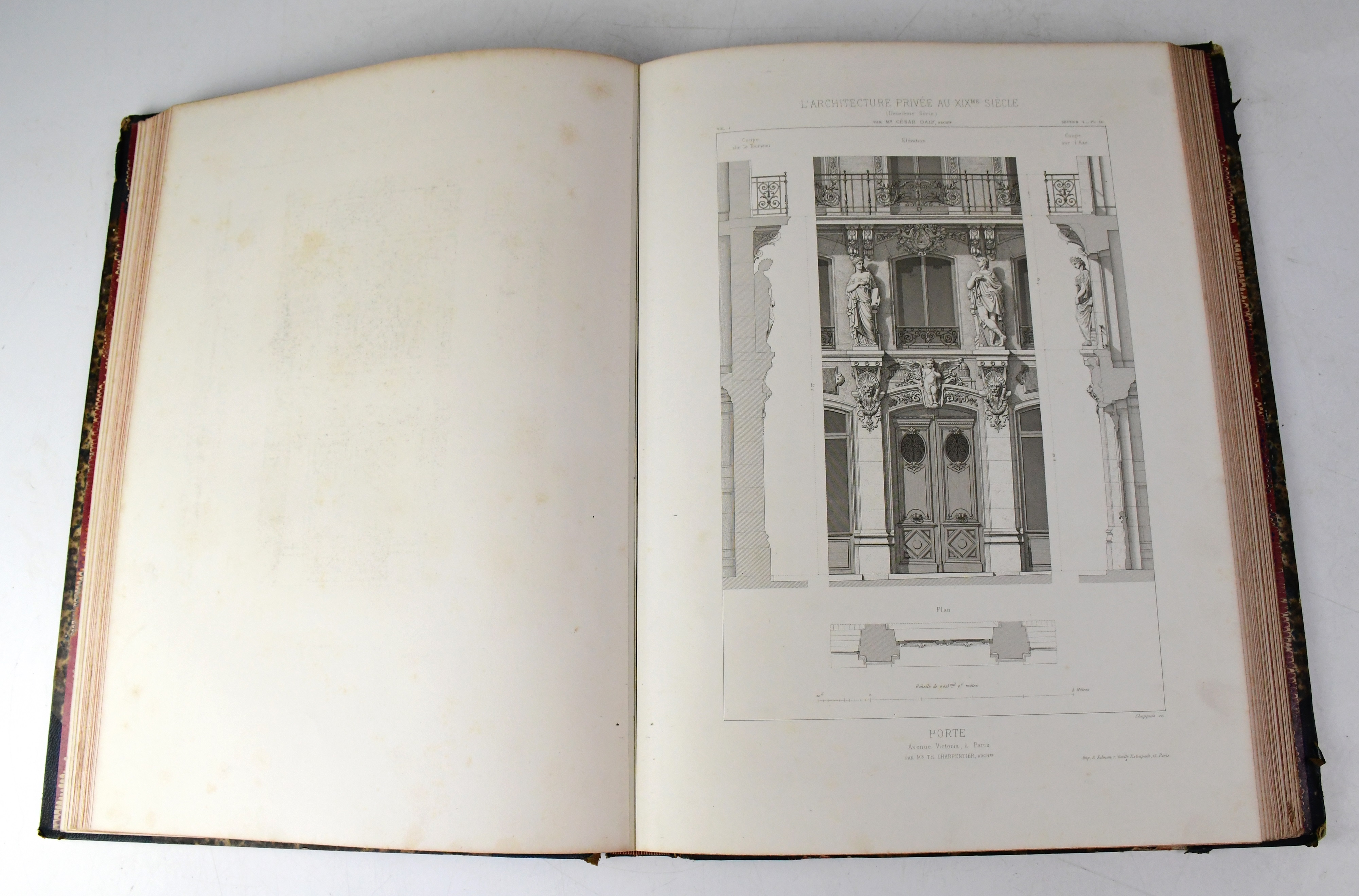 Lot 599 - CÉSAR DALY; 'Bibliothèque de L'Architecte