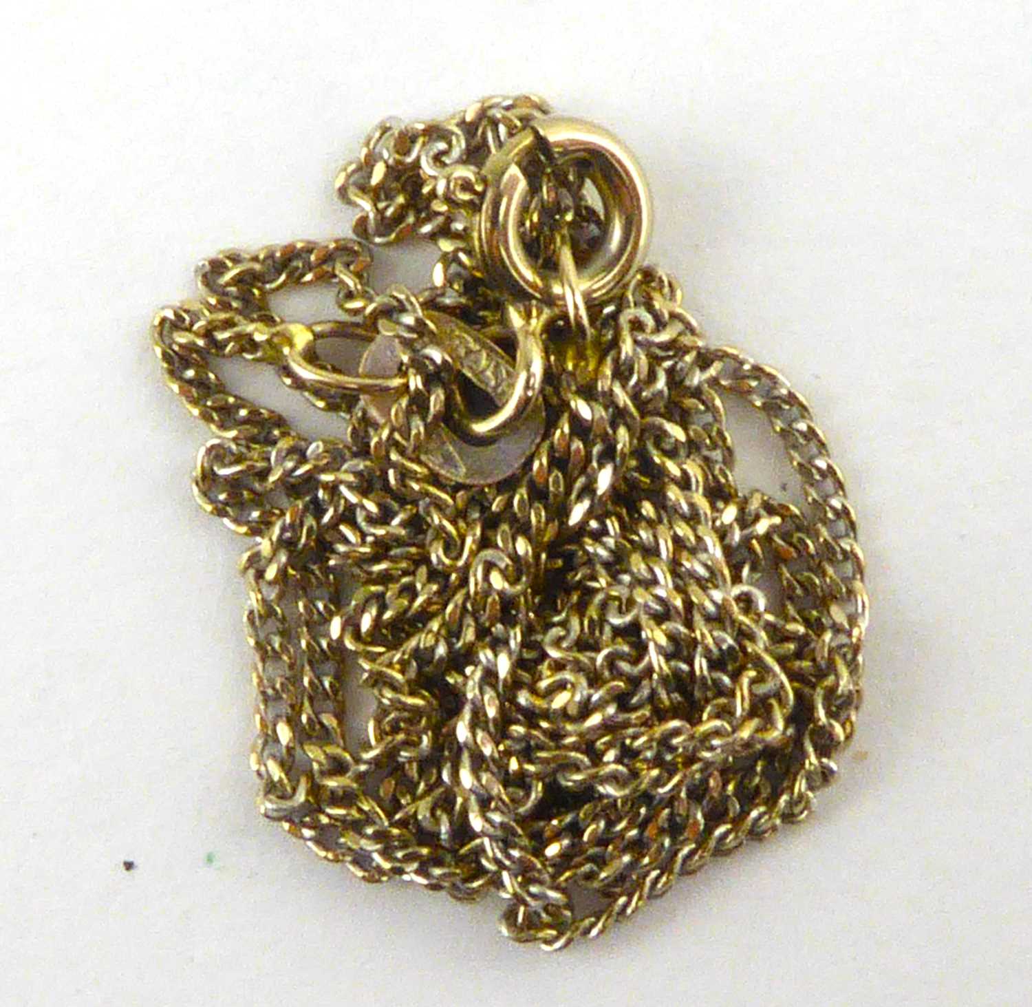 Lot 1083 - An 18ct white gold dainty necklace with