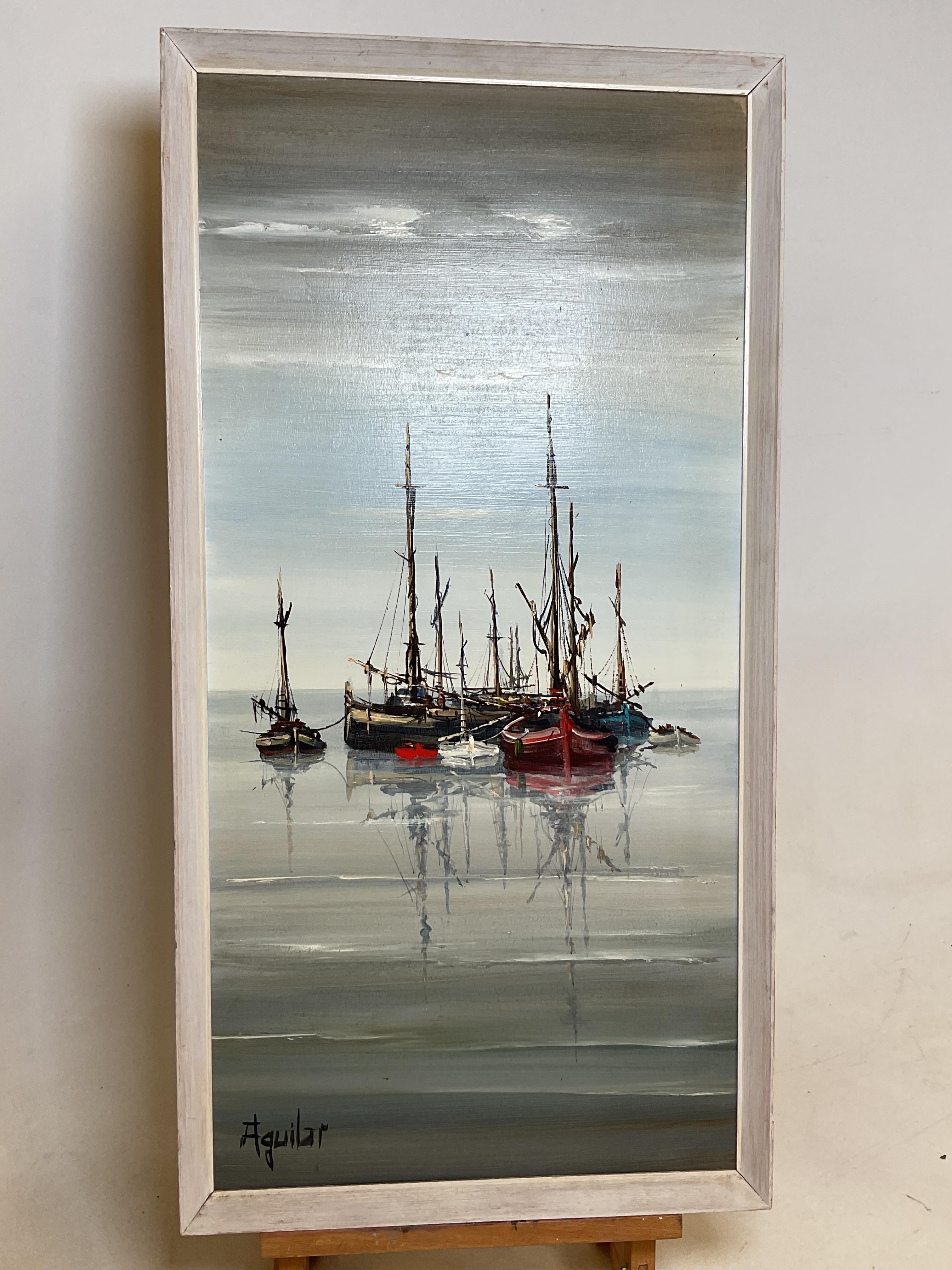 Lot 344 - JORGE AGUILAR AGON (Spanish, 1925-1997); oil