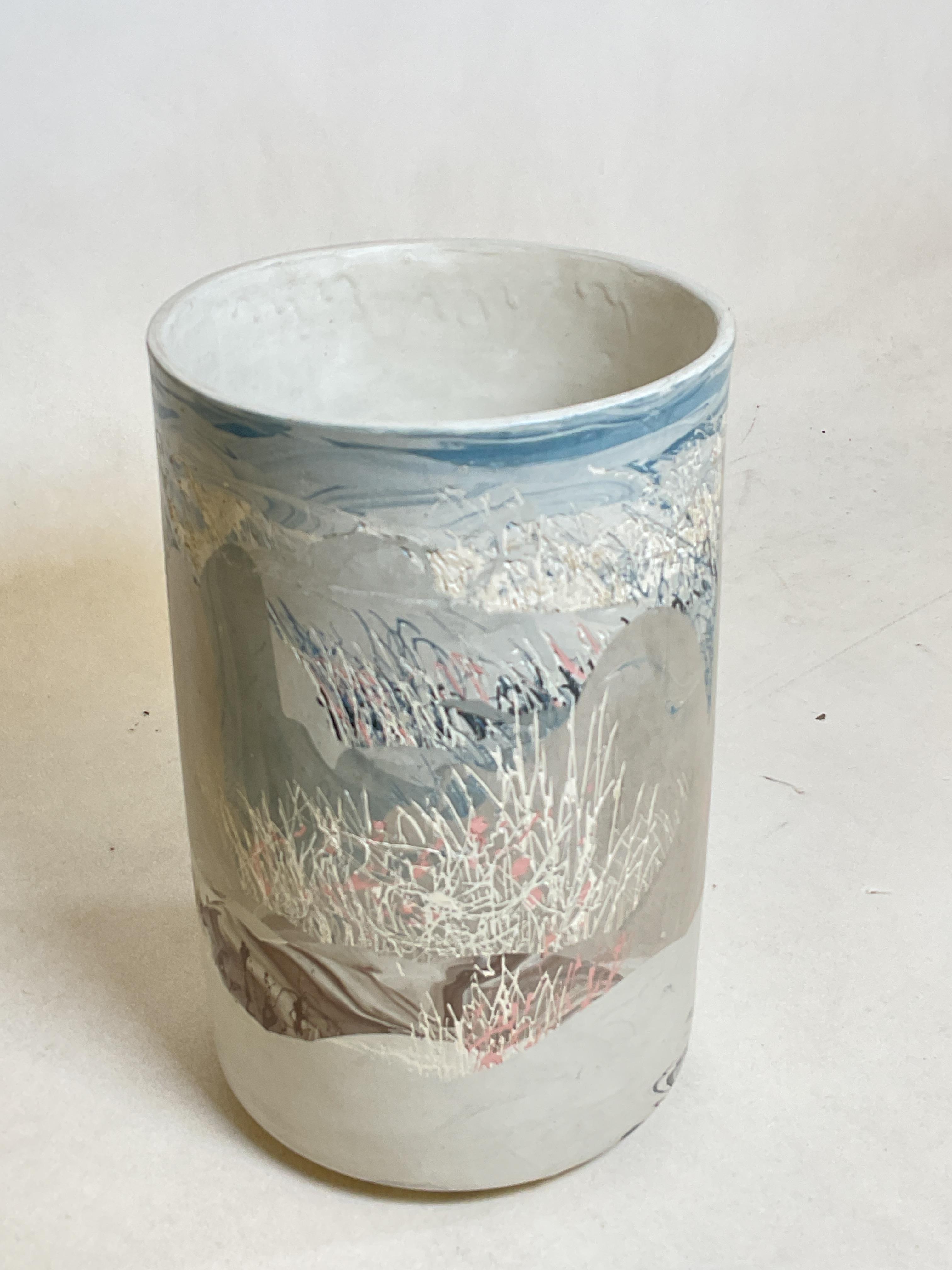 Lot 203 - DARTINGTON POTTERY; a large cylindrical vase