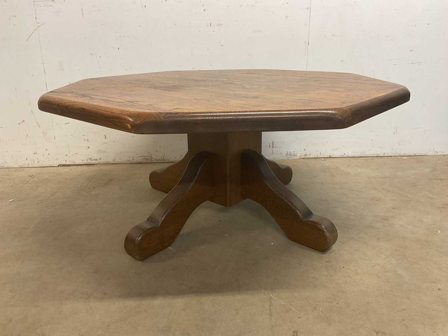 Lot 803 - An oak octagonal table, height 45cm high,