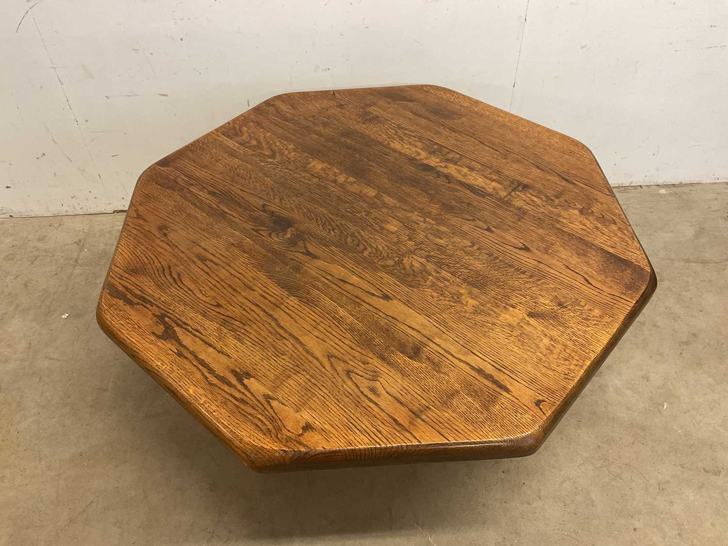 Lot 803 - An oak octagonal table, height 45cm high,