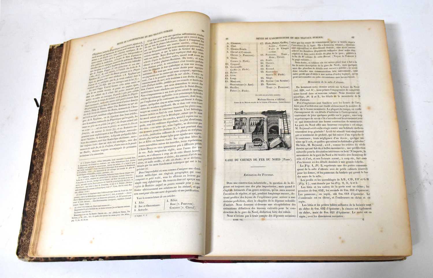 Lot 613 - CÈSAR DALY; 'Revue Générale de