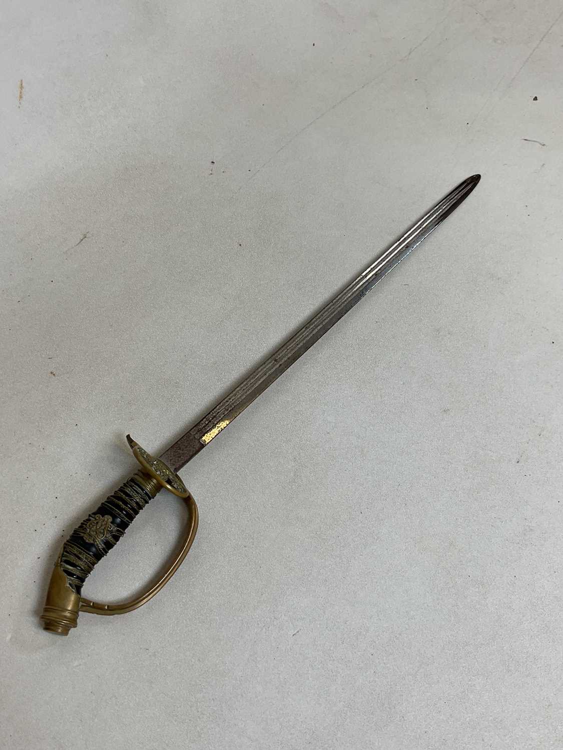 Lot 75 - A Prussian short sword with wire work grip