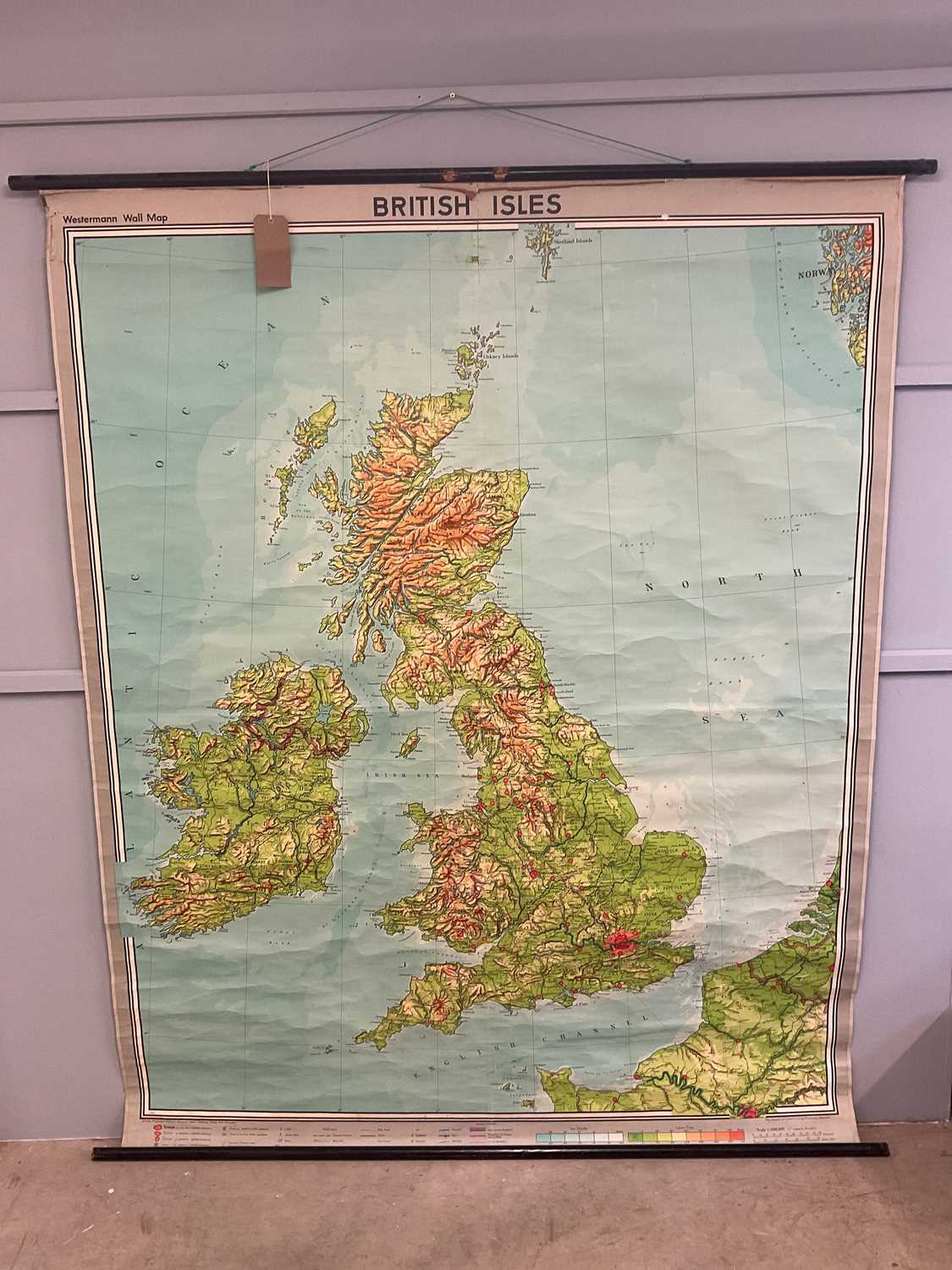 Lot 317 - WESTERMANN; a large 1963 printed roll-up map
