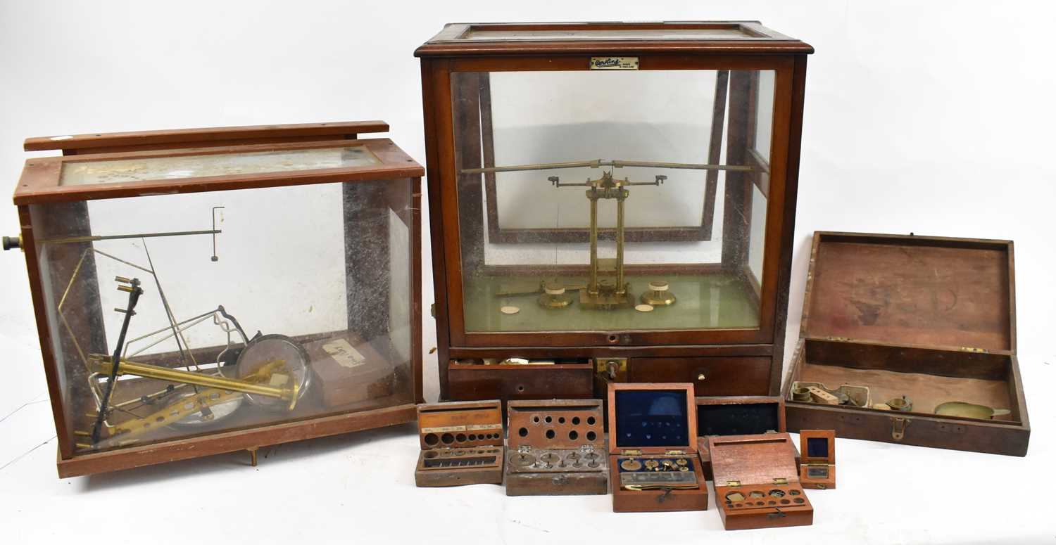 Lot 222 - Two sets of scientific laboratory scales in