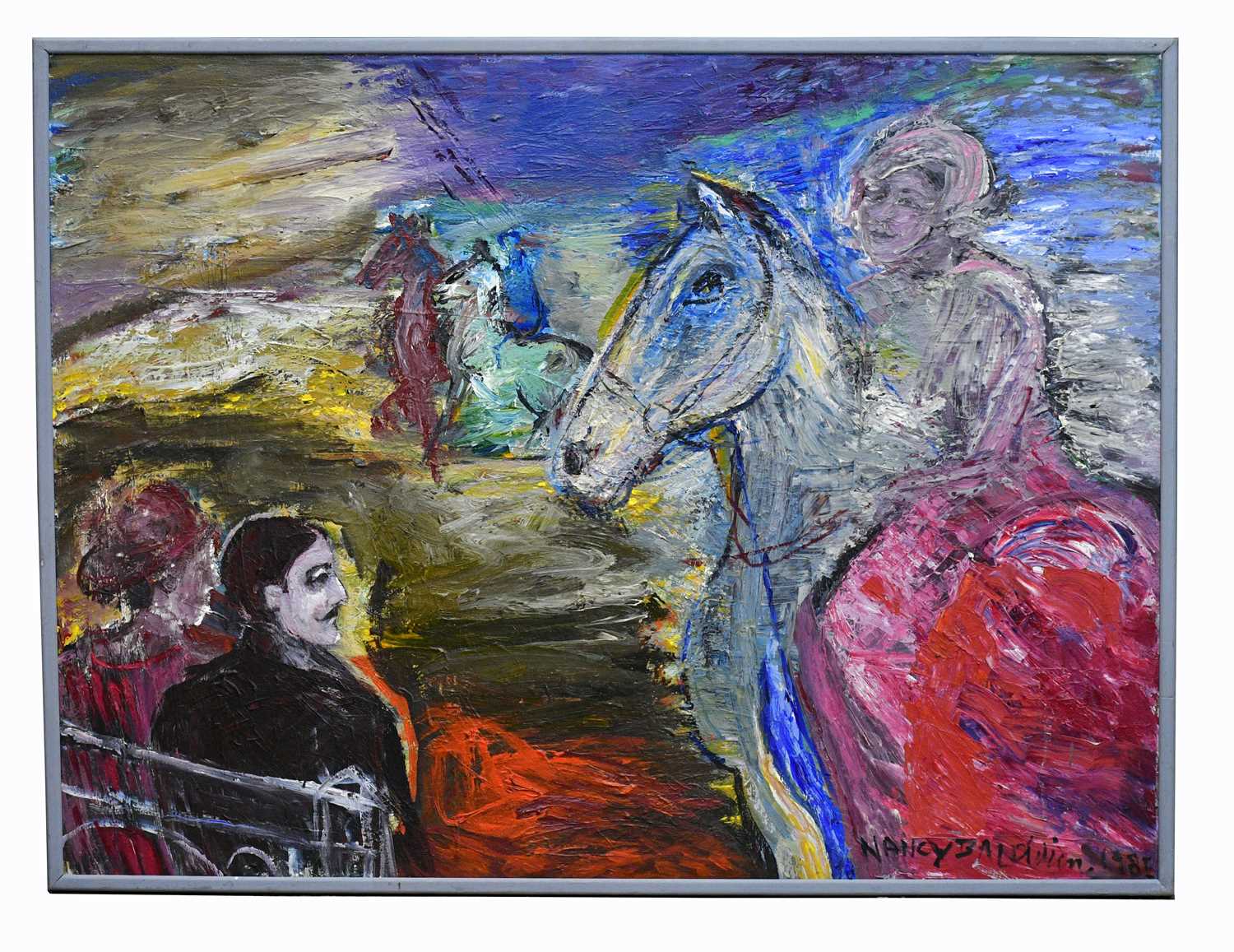 Lot 196 - NANCY BALDWIN (1935-2021); large acrylic on