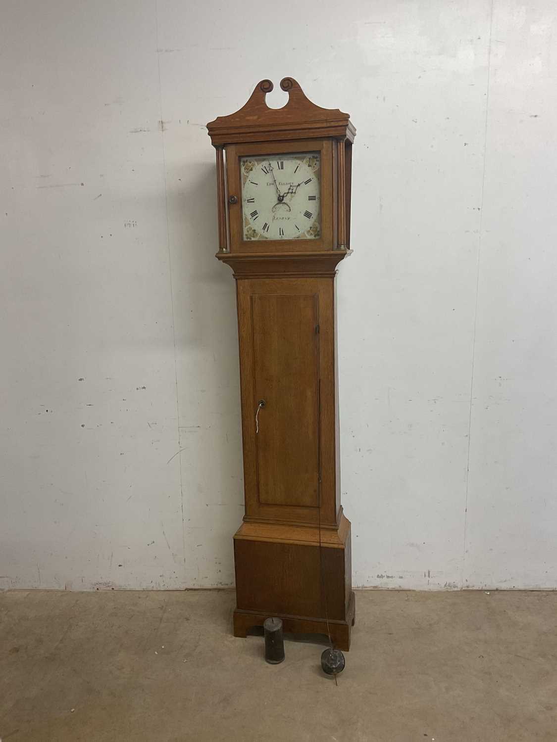 Lot 482 - A 19th century light oak cased thirty hour