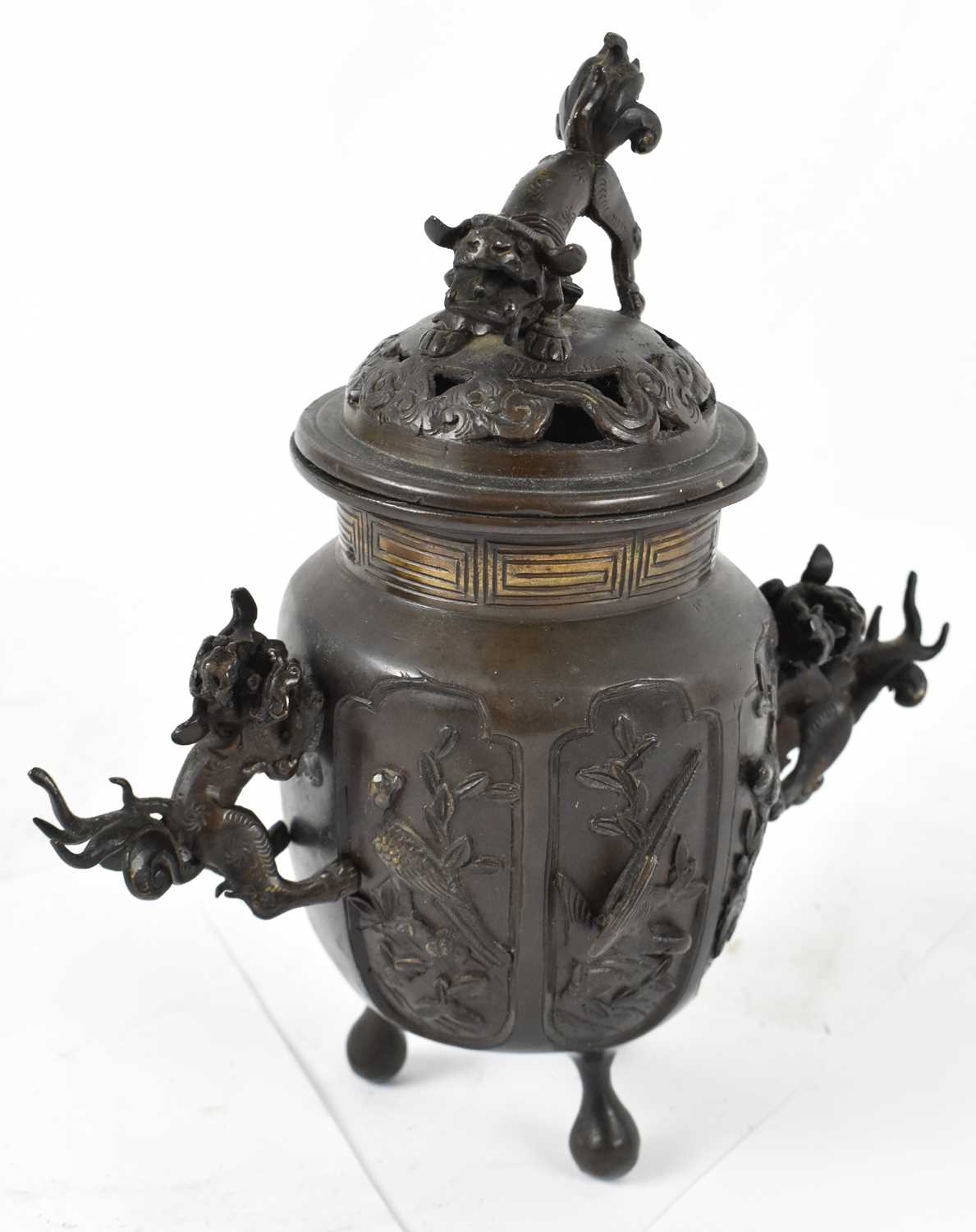 Lot 506 - A Japanese late Meiji period bronze censer