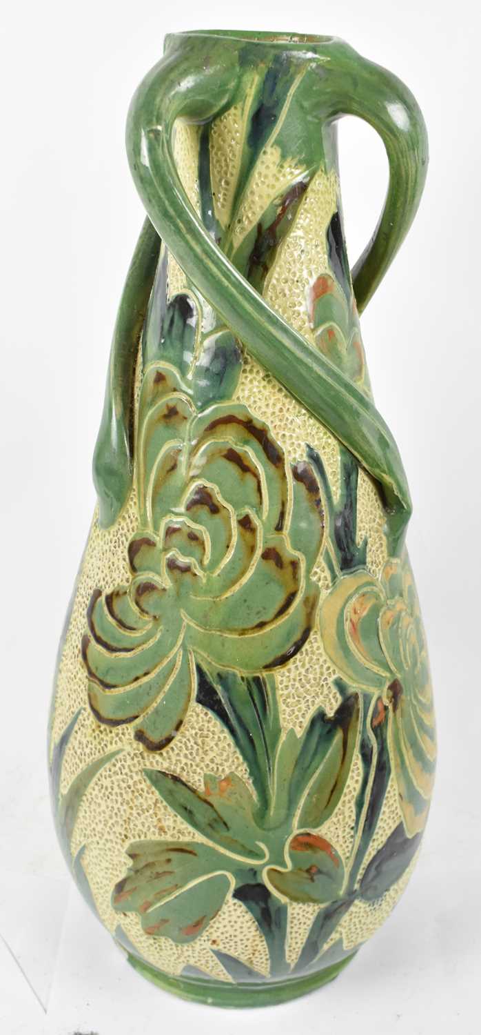 Lot 374 - CH BRANNAM; a large Barum ware vase, marked