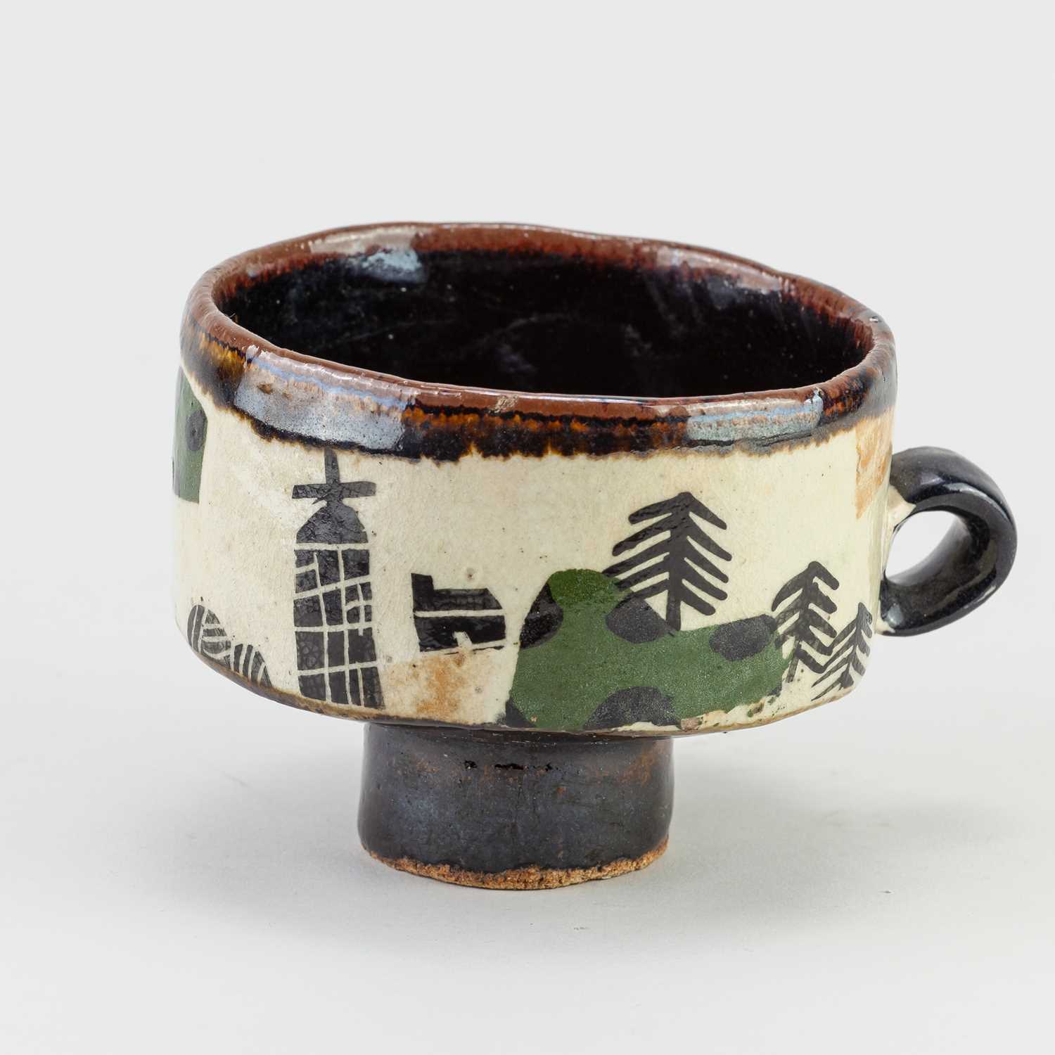 Lot 468 - JOHN MALTBY (1936-2020); a stoneware footed