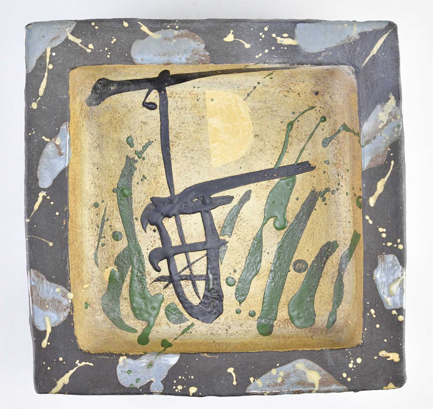 Lot 303 - JOHN MALTBY (1936-2020); a square stoneware