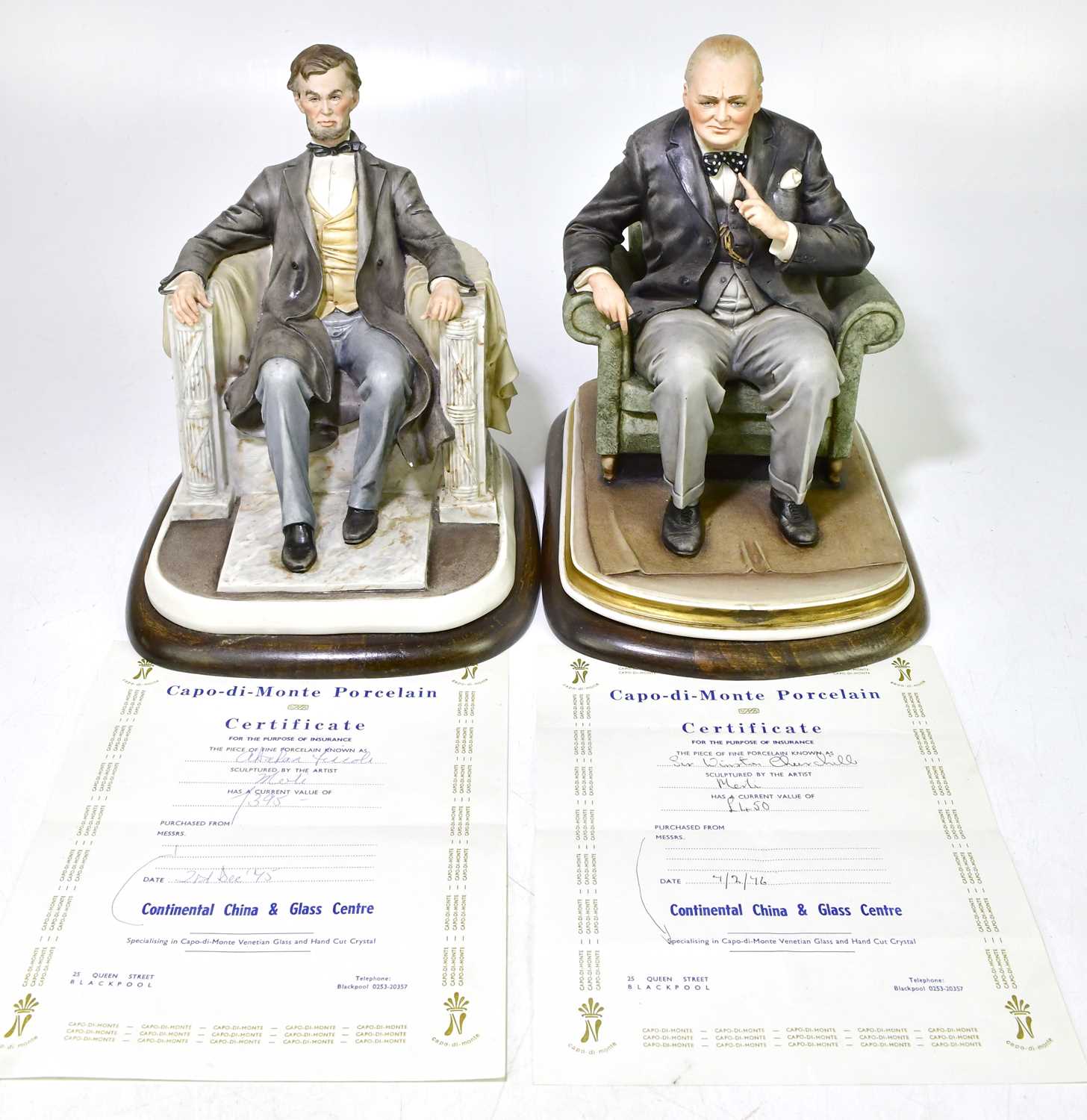 Lot 1755 - BRUNO MERLI FOR CAPODIMONTE; a ceramic